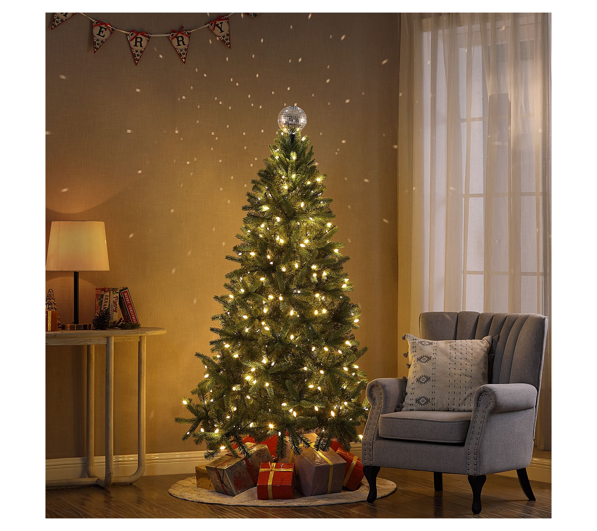 Mr. Christmas 6 in. Animated Disco Ball Tree Topper - QVC.com