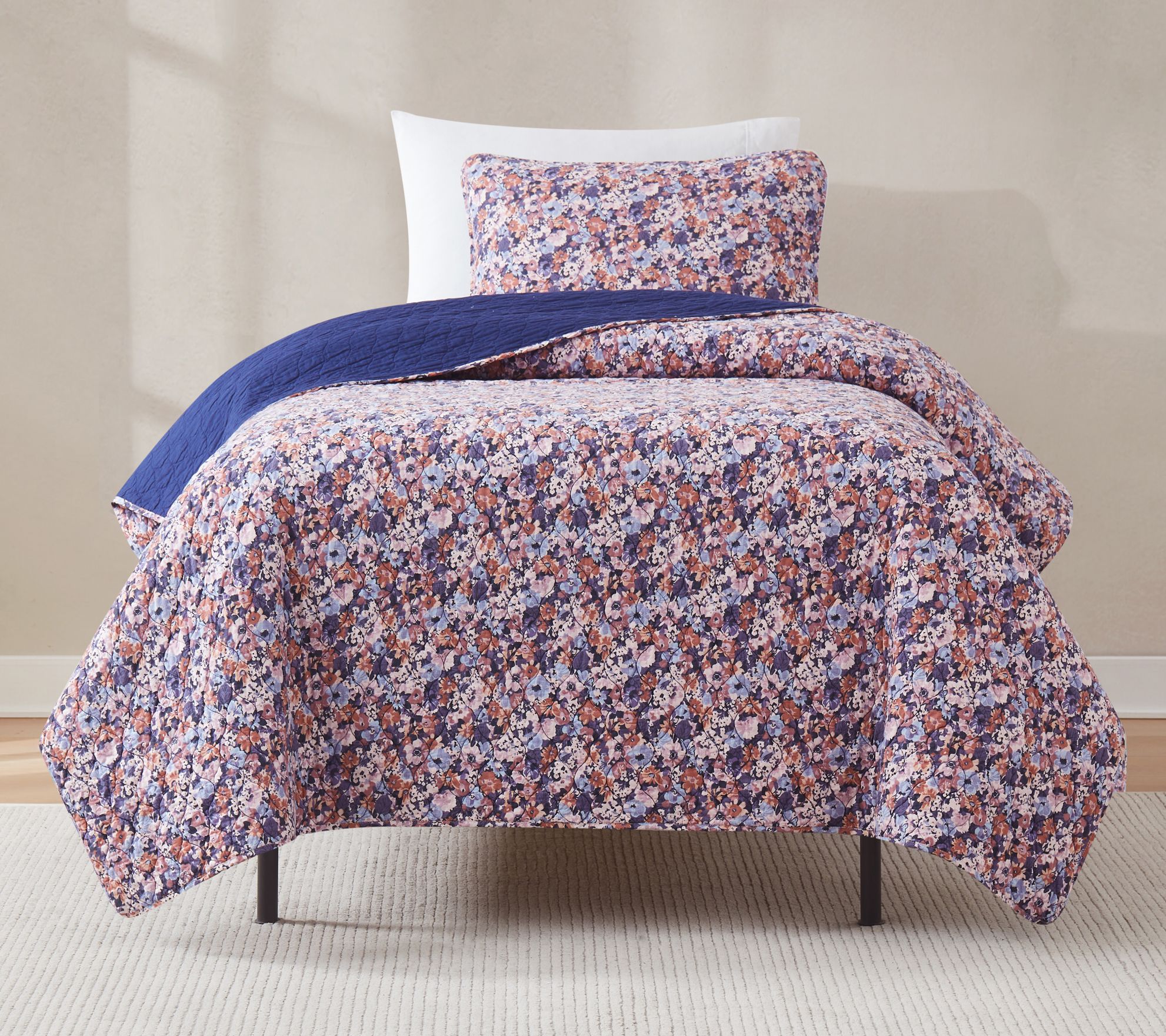 Lush Decor Alicia Camo Floral Cotton Quilt Setwin/Twin XL - QVC.com