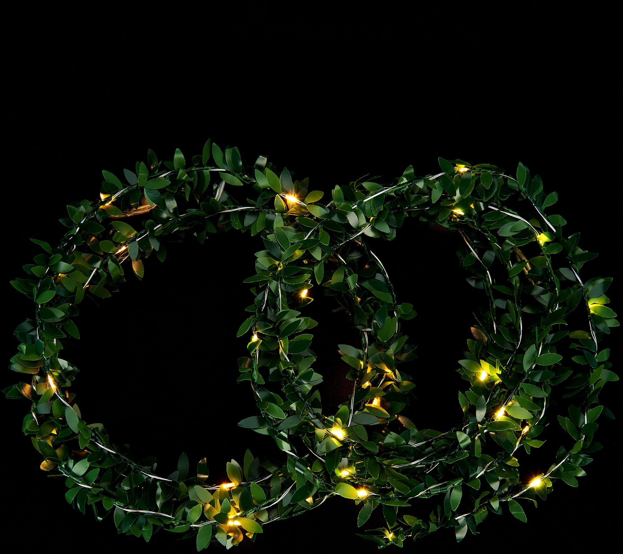 Kringle Express S/2 Boxwood Vine Fairy Micro Light Strands w/Timer ...