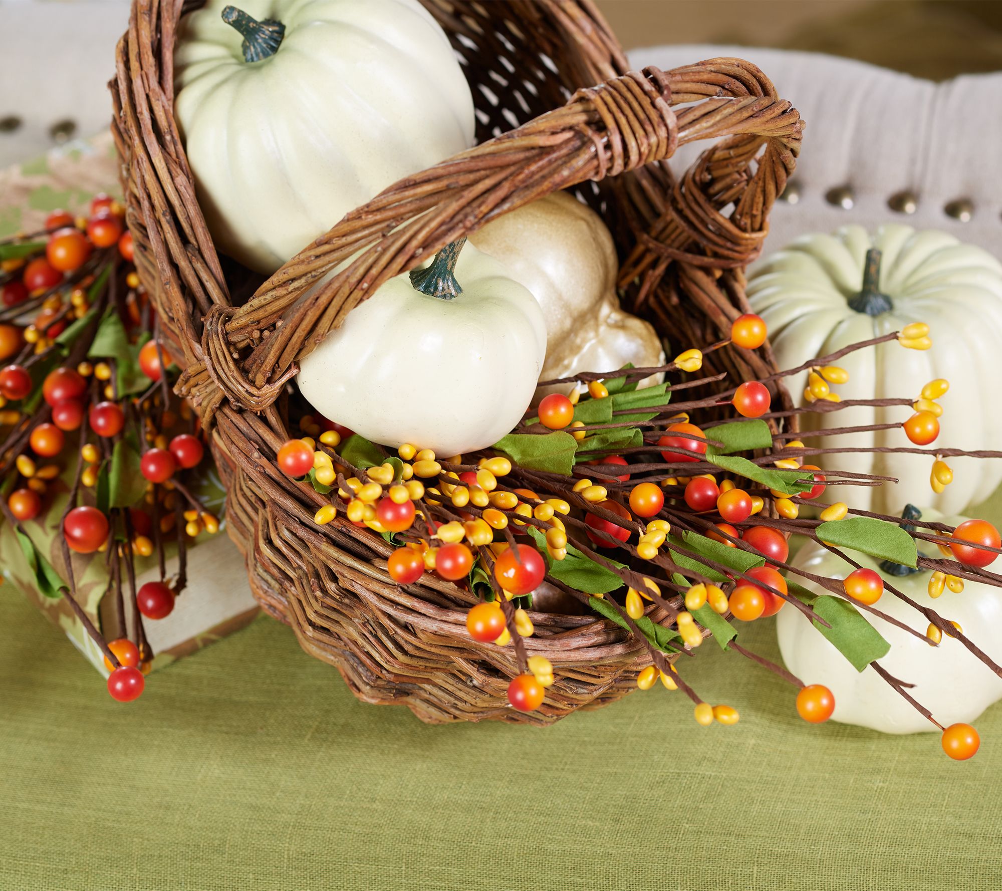 "As Is" Set of 8 Harvest Pip Berry Picks by Valerie - QVC.com