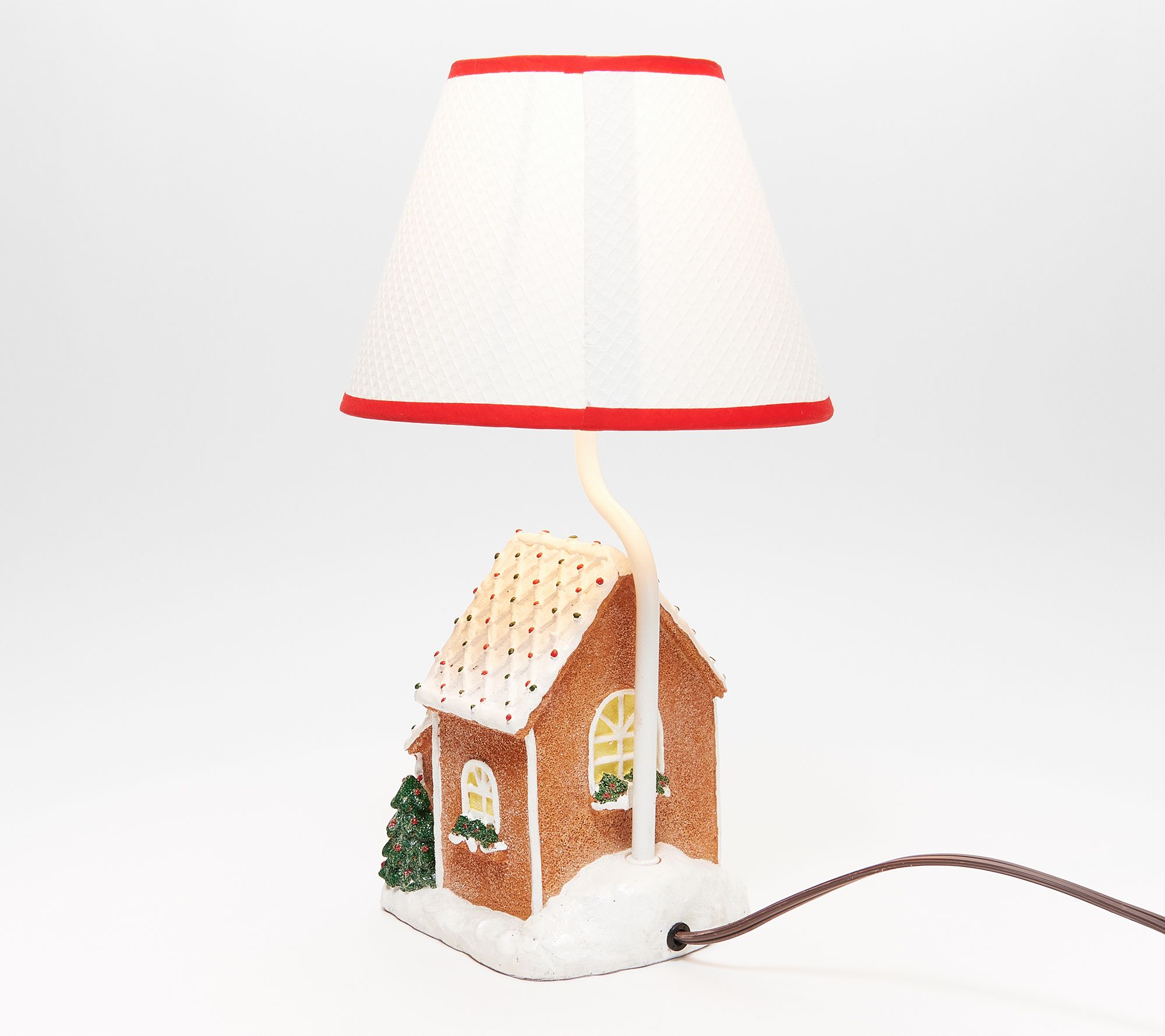 "As Is" Gingerbread House Lamp with Shade by Valerie - QVC.com