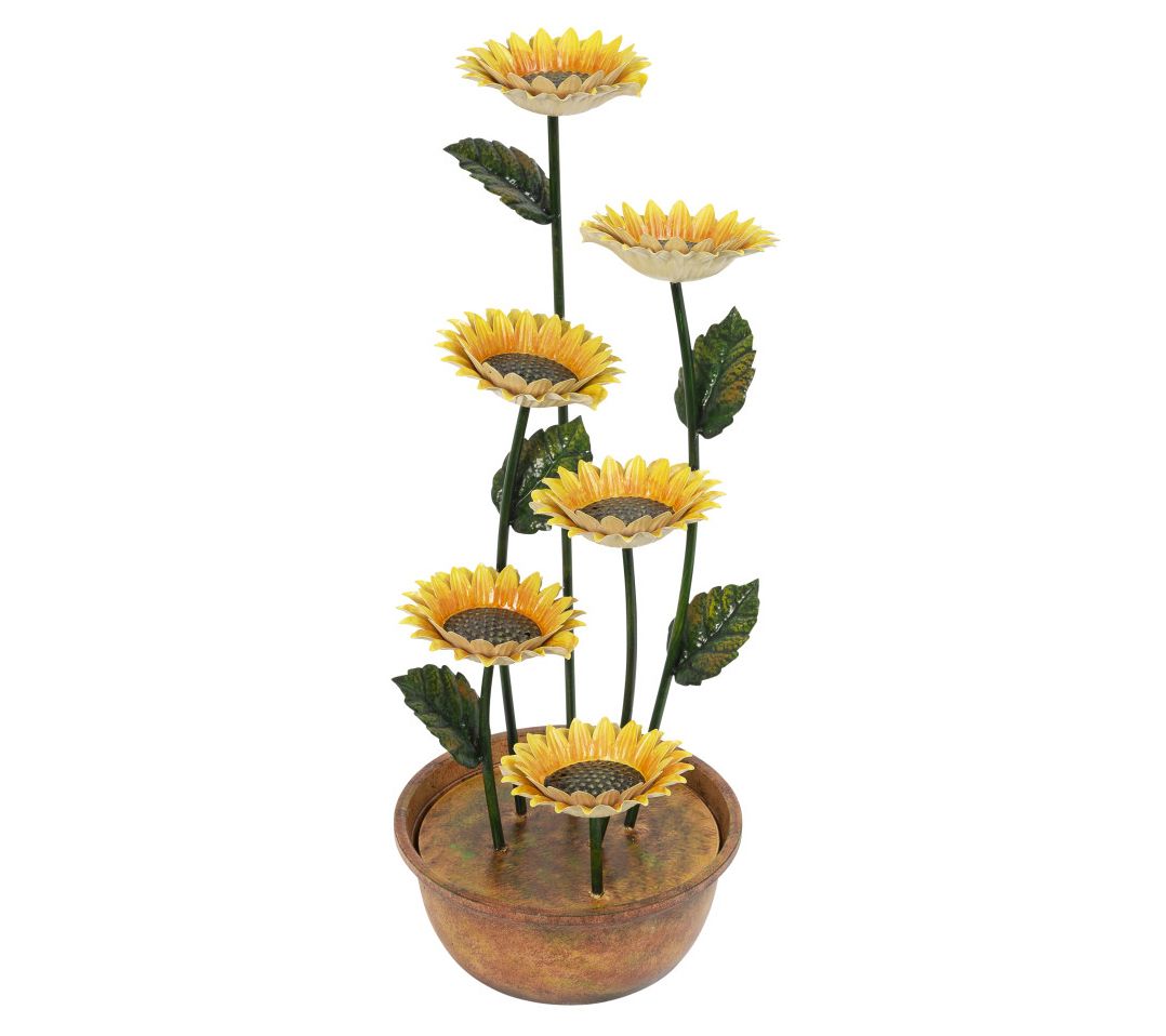 39.3"H Electric Metal Sunflower by Gerson Co - QVC.com