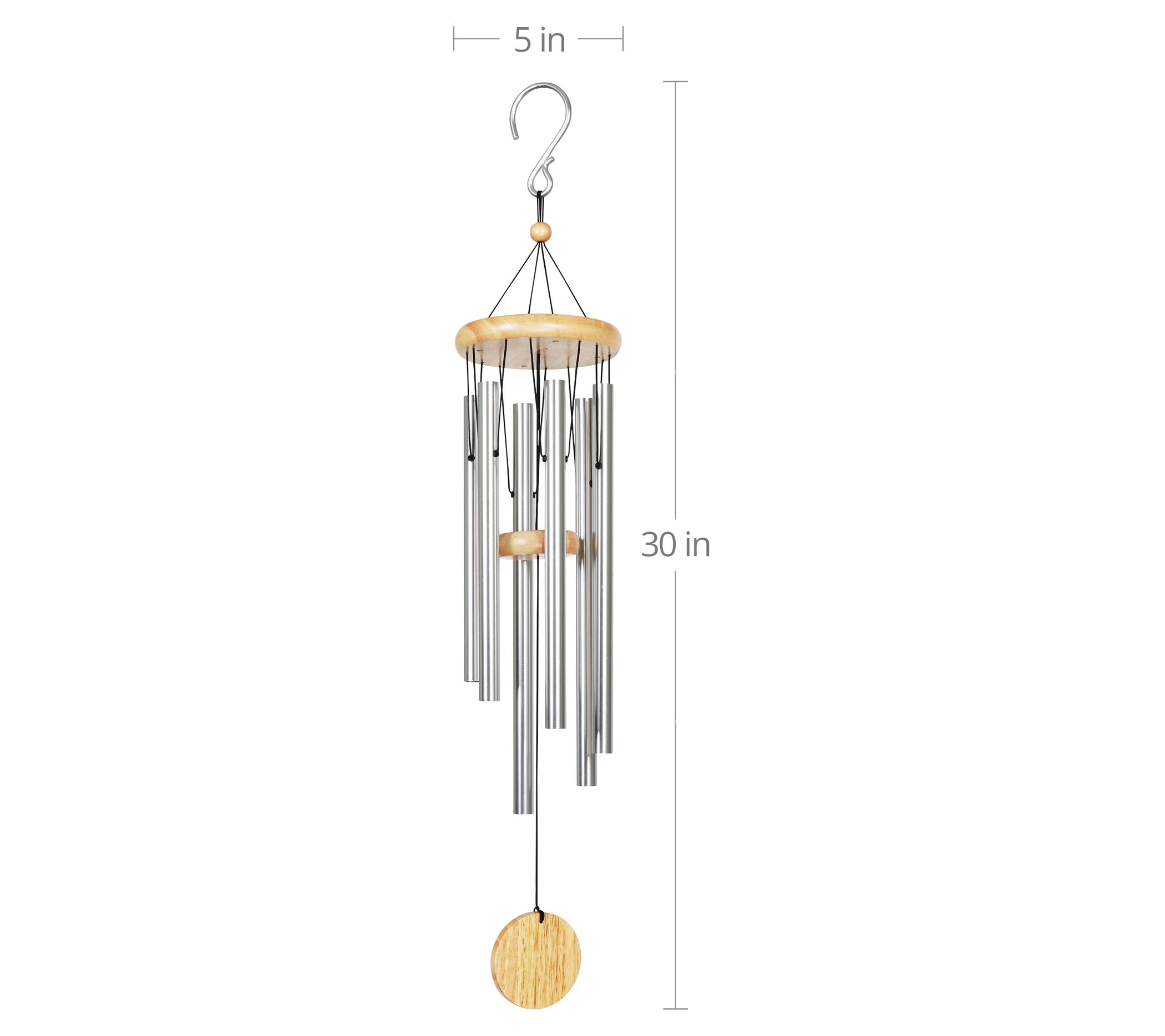 Exhart Metal and Wood Chime Medium - QVC.com