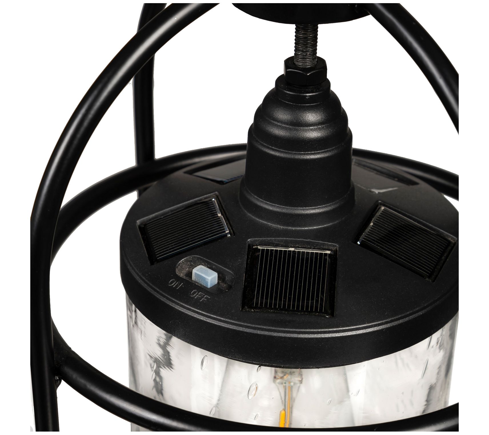 Evergreen Solar Metal Lantern With Clear Glass - QVC.com