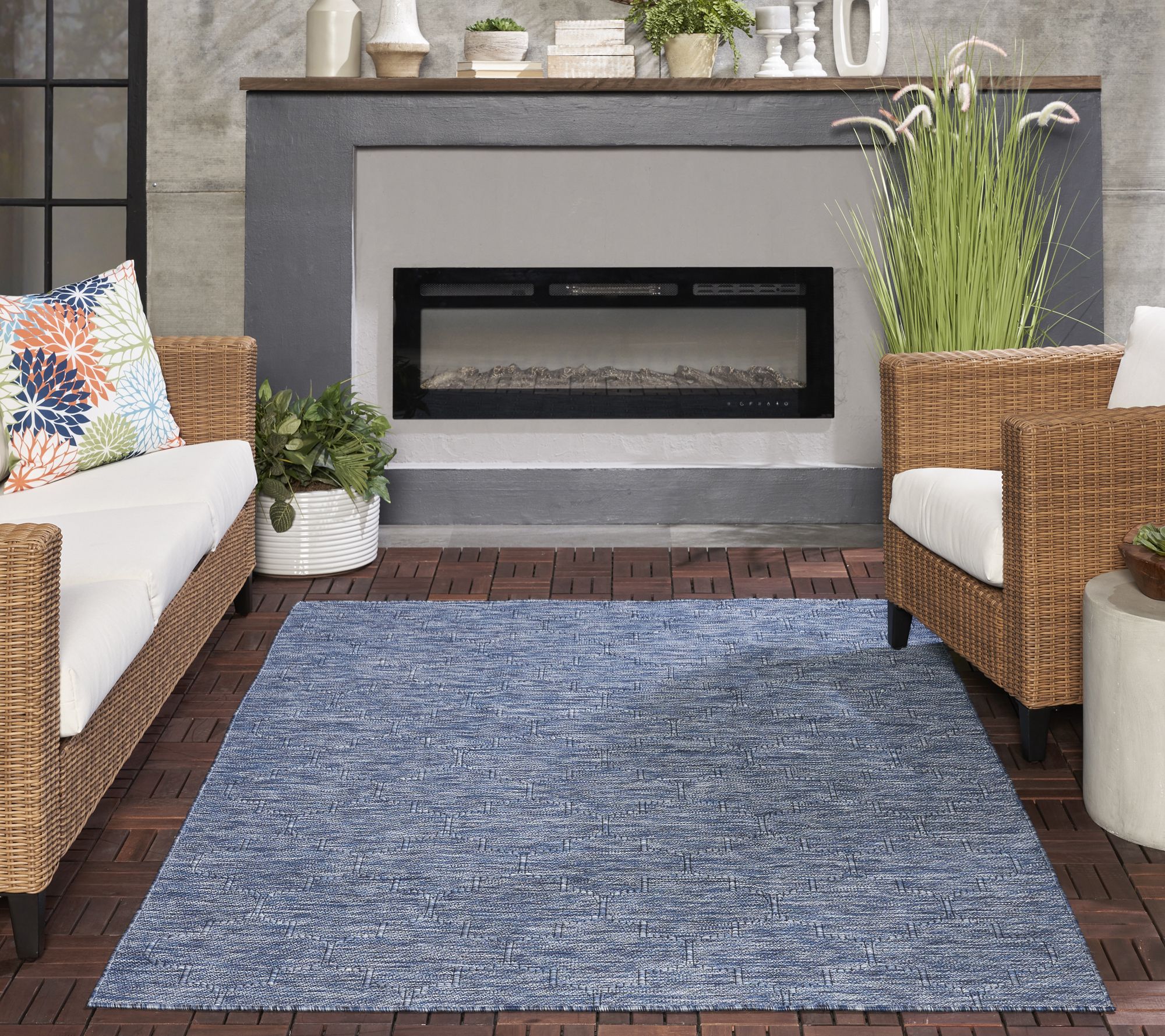 Nourison Home Washable Textured Indoor/Outdoor 5' x 7' Rug - QVC.com