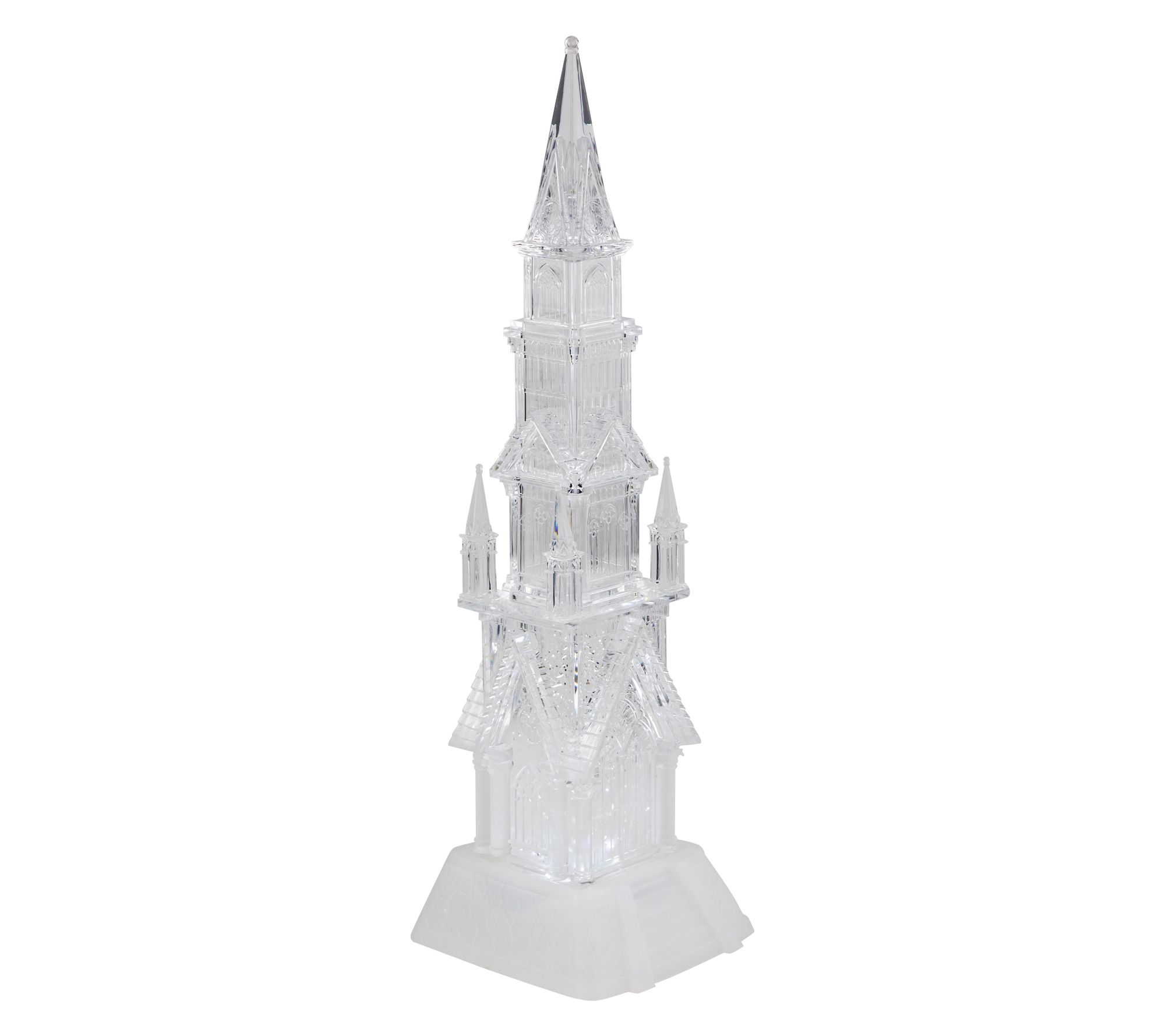 Northlight 17.5" LED Castle Acrylic Christmas Decoration - QVC.com