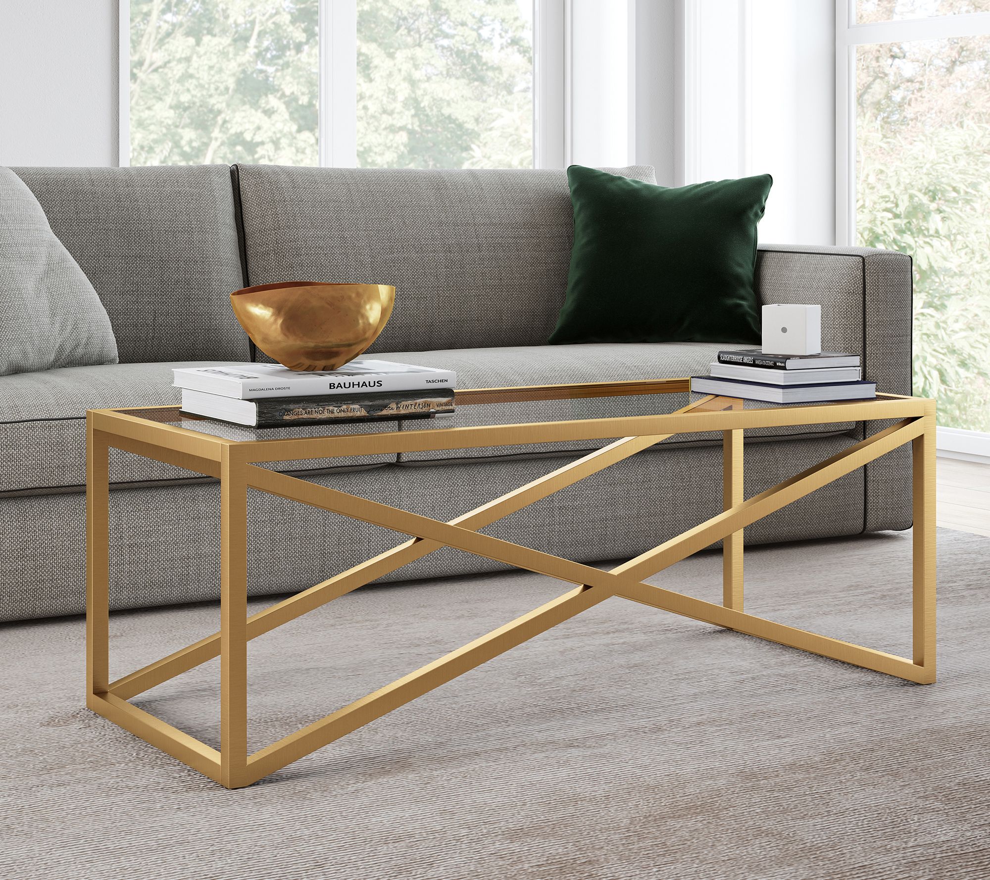 Hudson&Canal Calix Rectangular Coffee Table - QVC.com