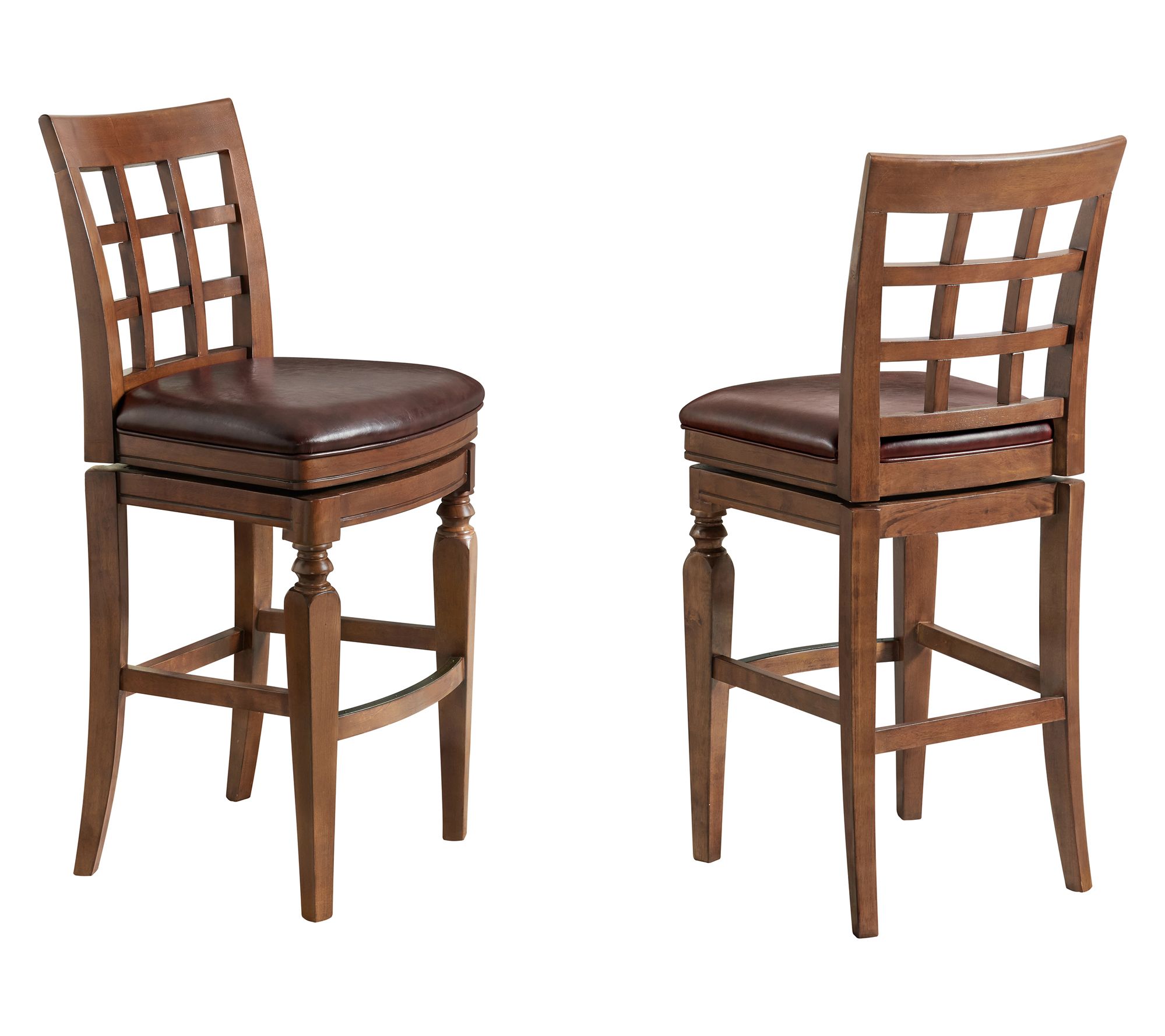 Alaterre Furniture Napa Set of 2 Bar Height Upholstered Stool - QVC.com