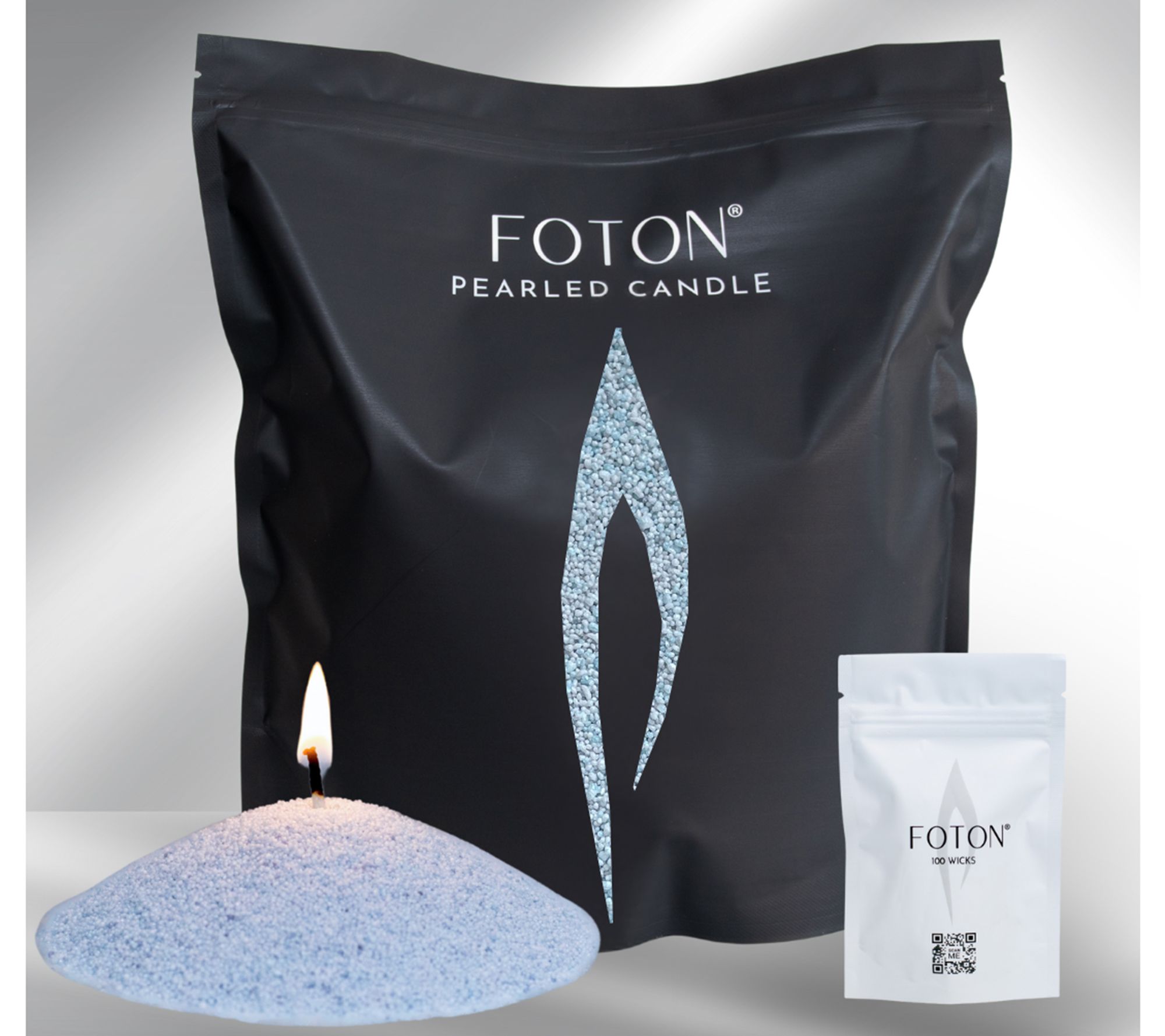 Foton 64oz Candle Wax Pearls and 100 Wicks - QVC.com