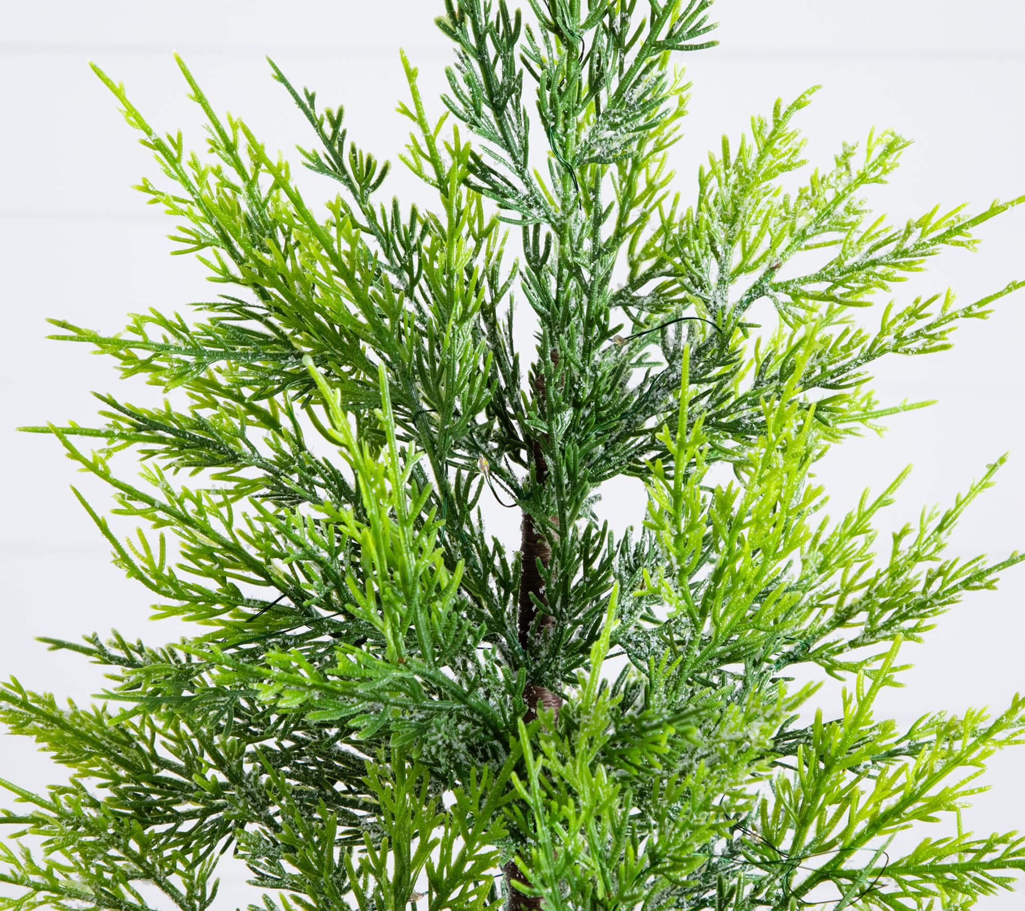 Nearly Natural 32" Snowed Cypress Tree with 30ED Lights - QVC.com
