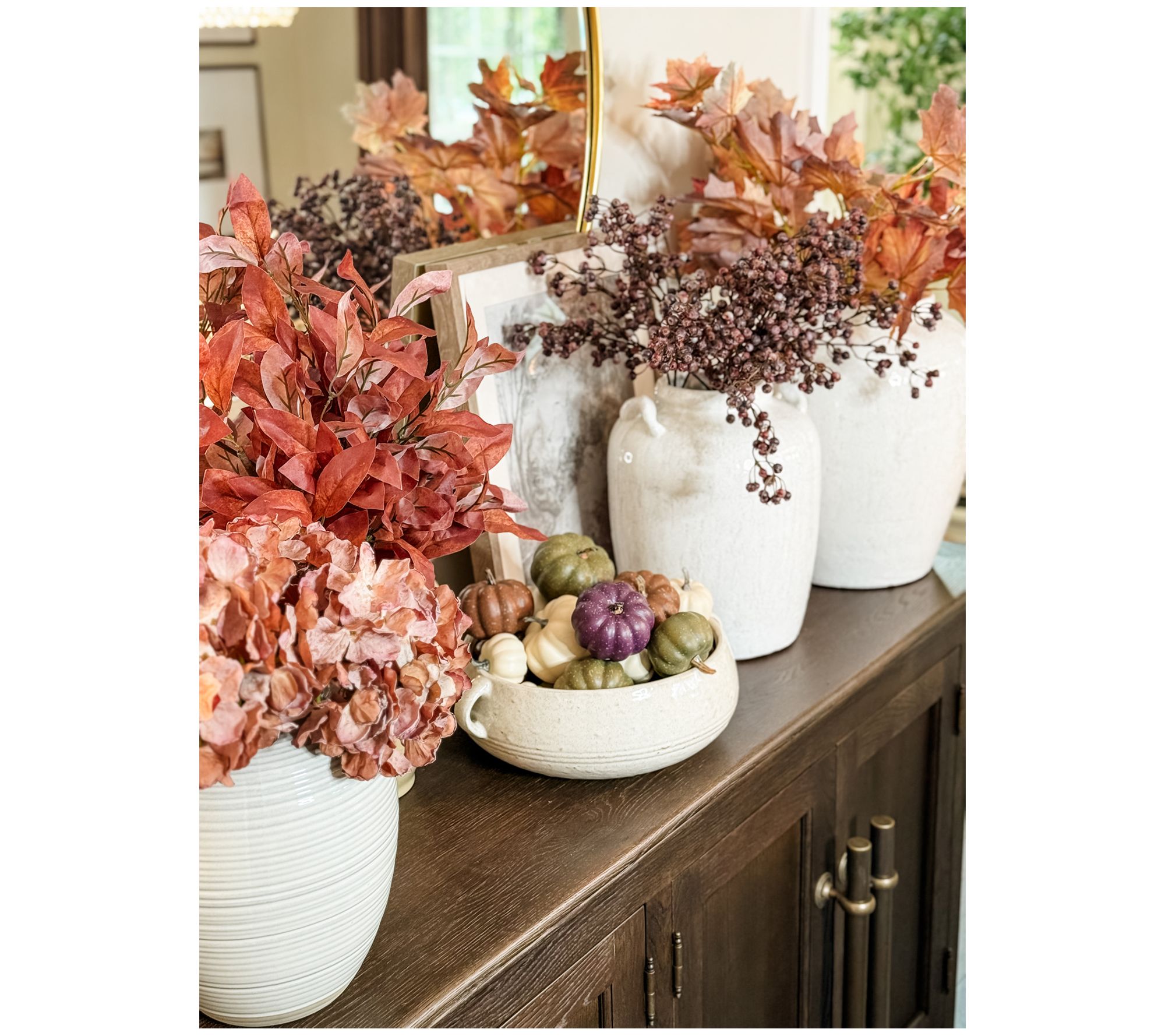 "As Is" Simply Stunning Set of 3 Plum Berry Sprays by Janine Graff ...