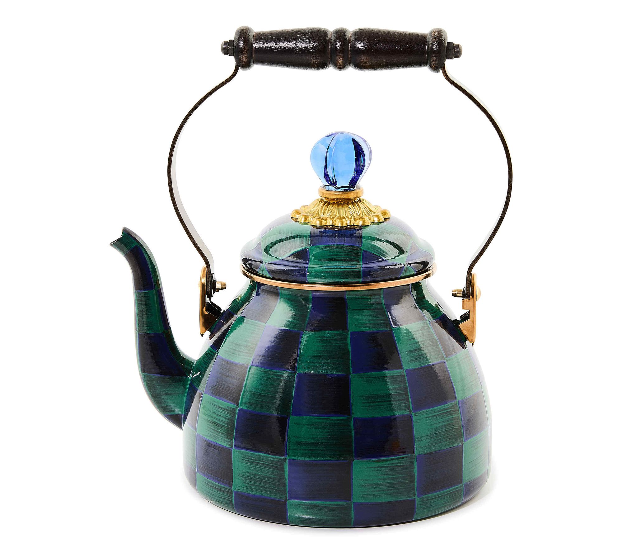 "As Is" MacKenzie- Childs Juniper Tea Kettle Collective - QVC.com