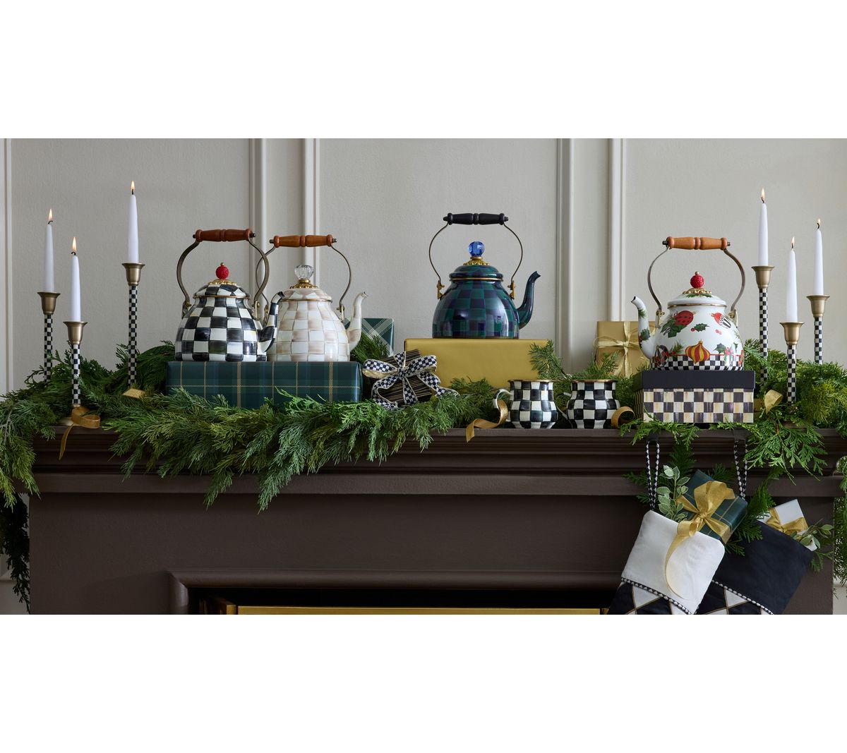 "As Is" MacKenzie- Childs Juniper Tea Kettle Collective - QVC.com