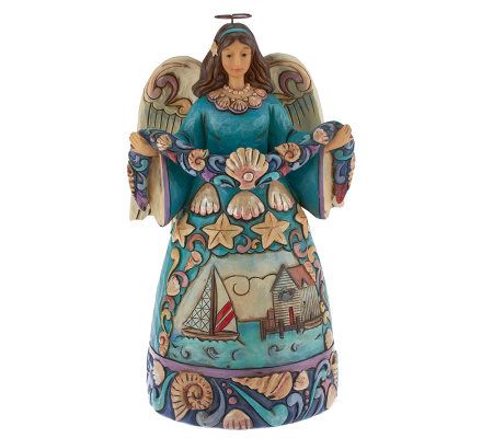 Jim Shore Heartwood Creek 9-1/4" Coastal Angel - QVC.com