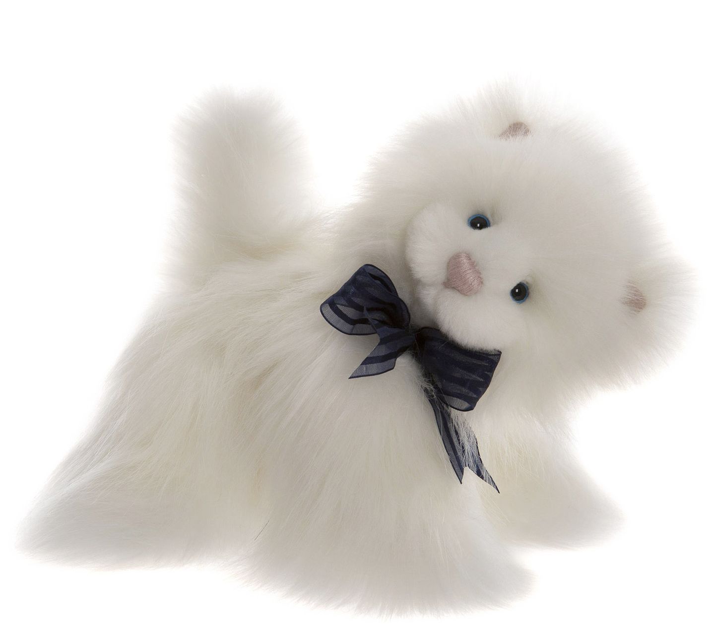 Charlie Bears Collectible 9" Sparkles Long Fur Plush Cat - QVC.com
