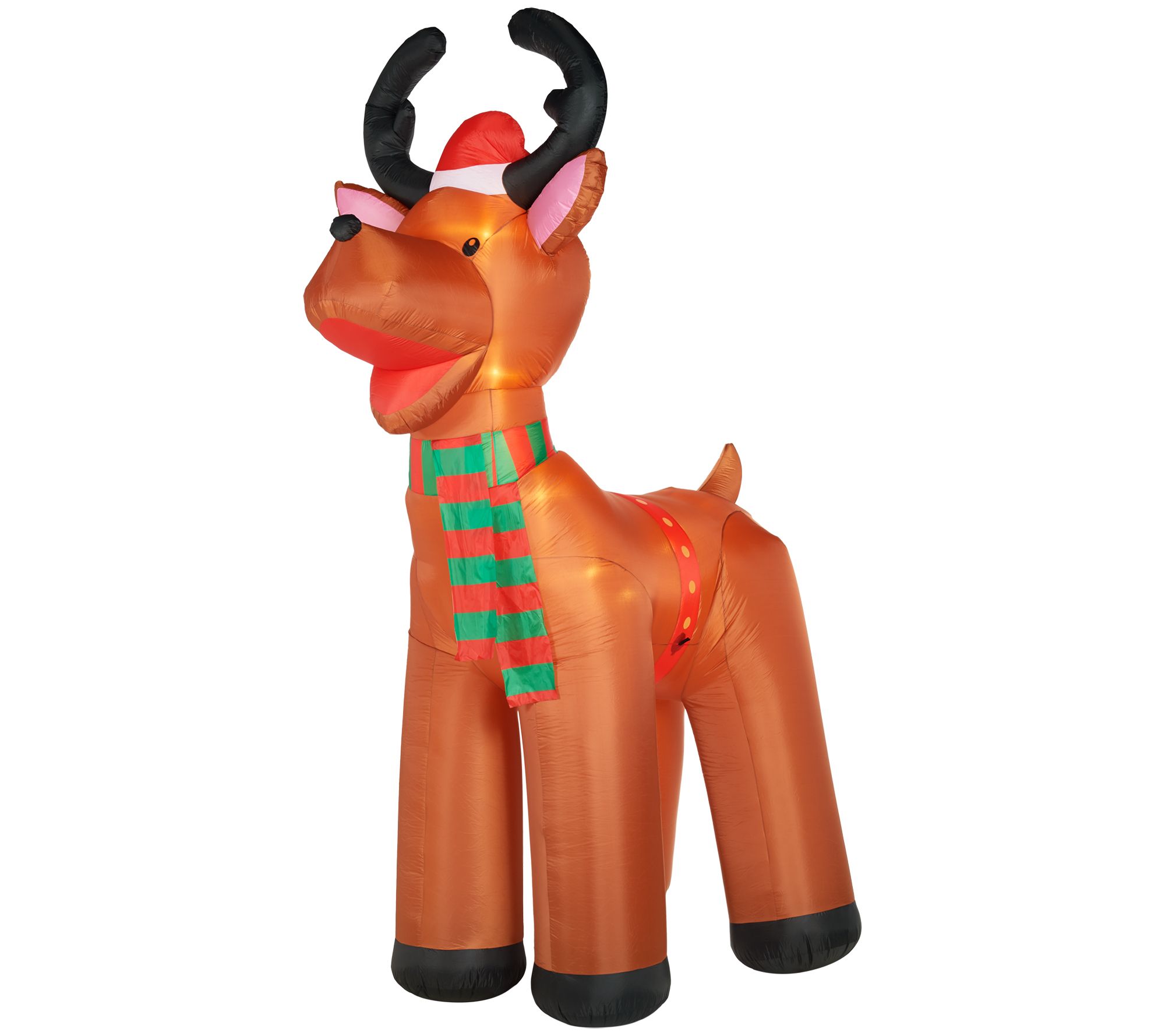 Indoor/ Outdoor Kringle Express Lit Reindeer Inflatable - QVC.com