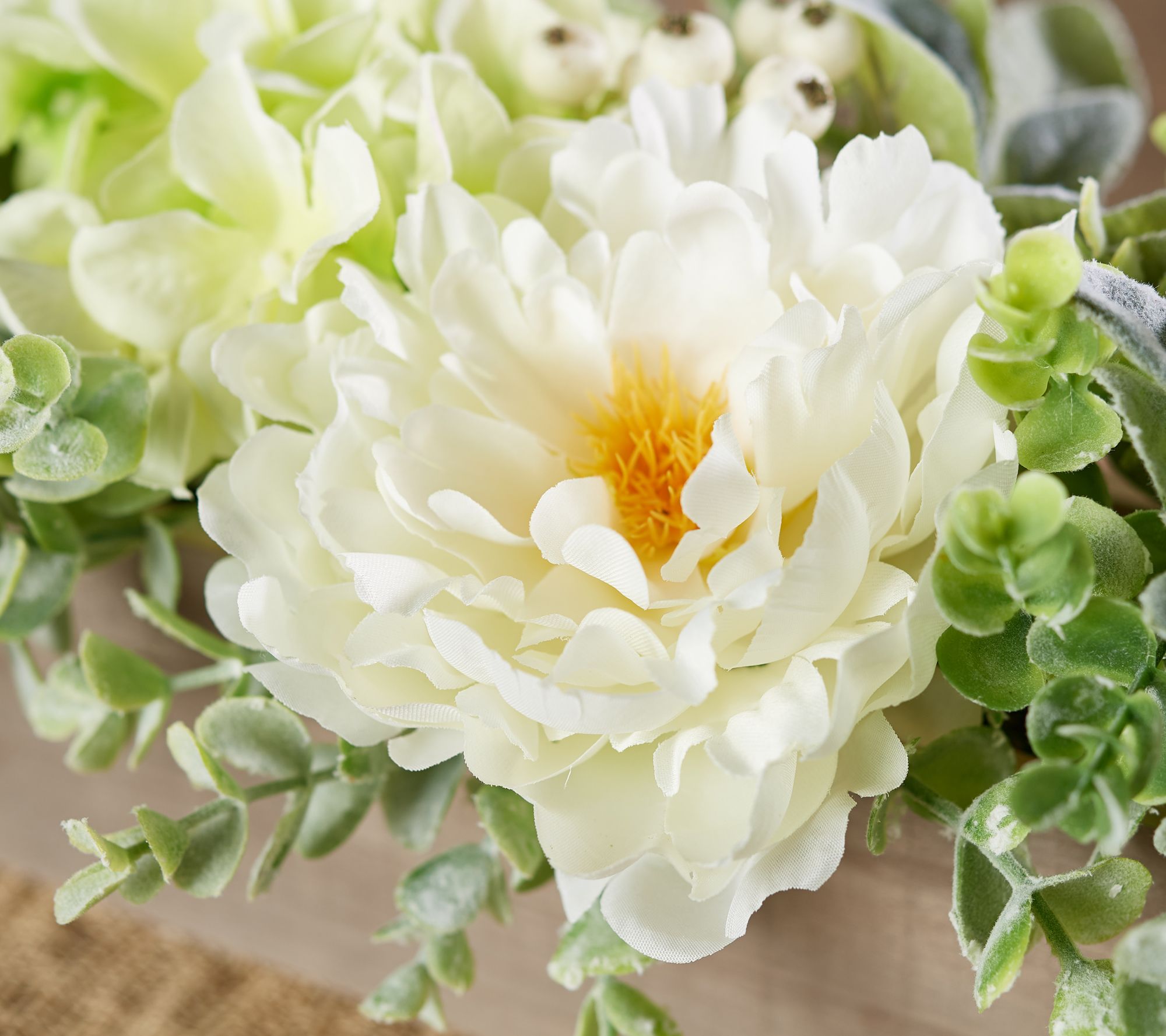 "As Is" 21" Peony and Hydrangea Centerpiece by Valerie - QVC.com