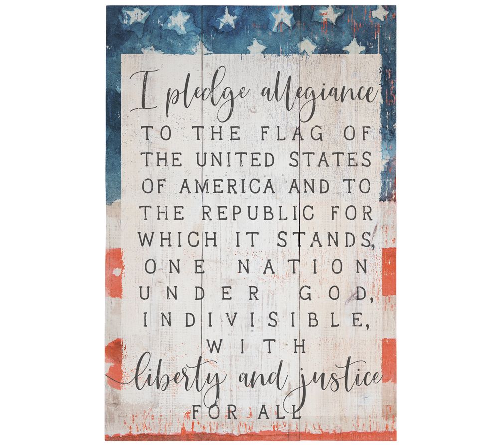 Pledge Allegiance Wall Art by Sincere Surroundings - QVC.com
