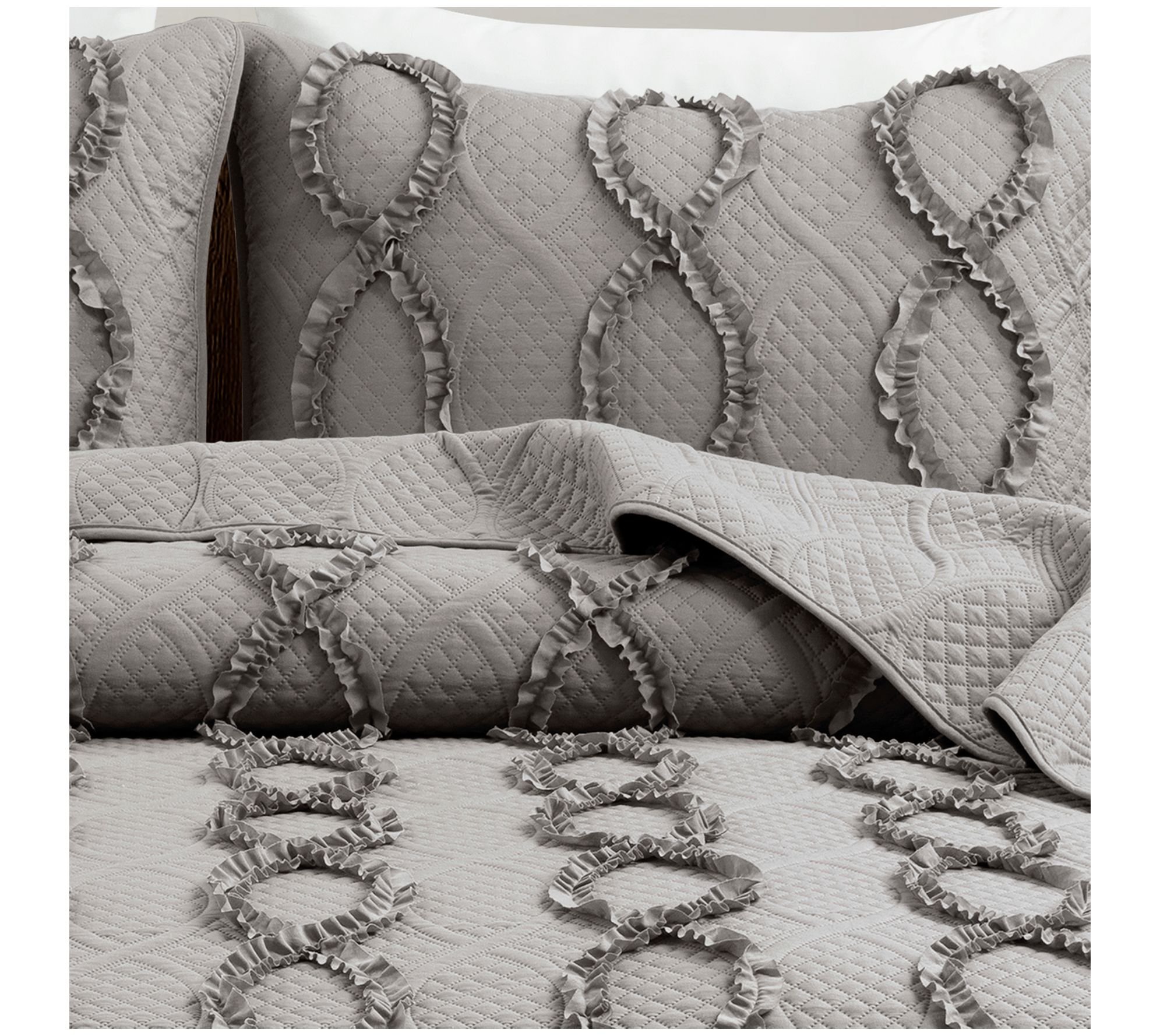 Lush Decor Avon Textured Quilt 3-Piece Set F/Q - QVC.com