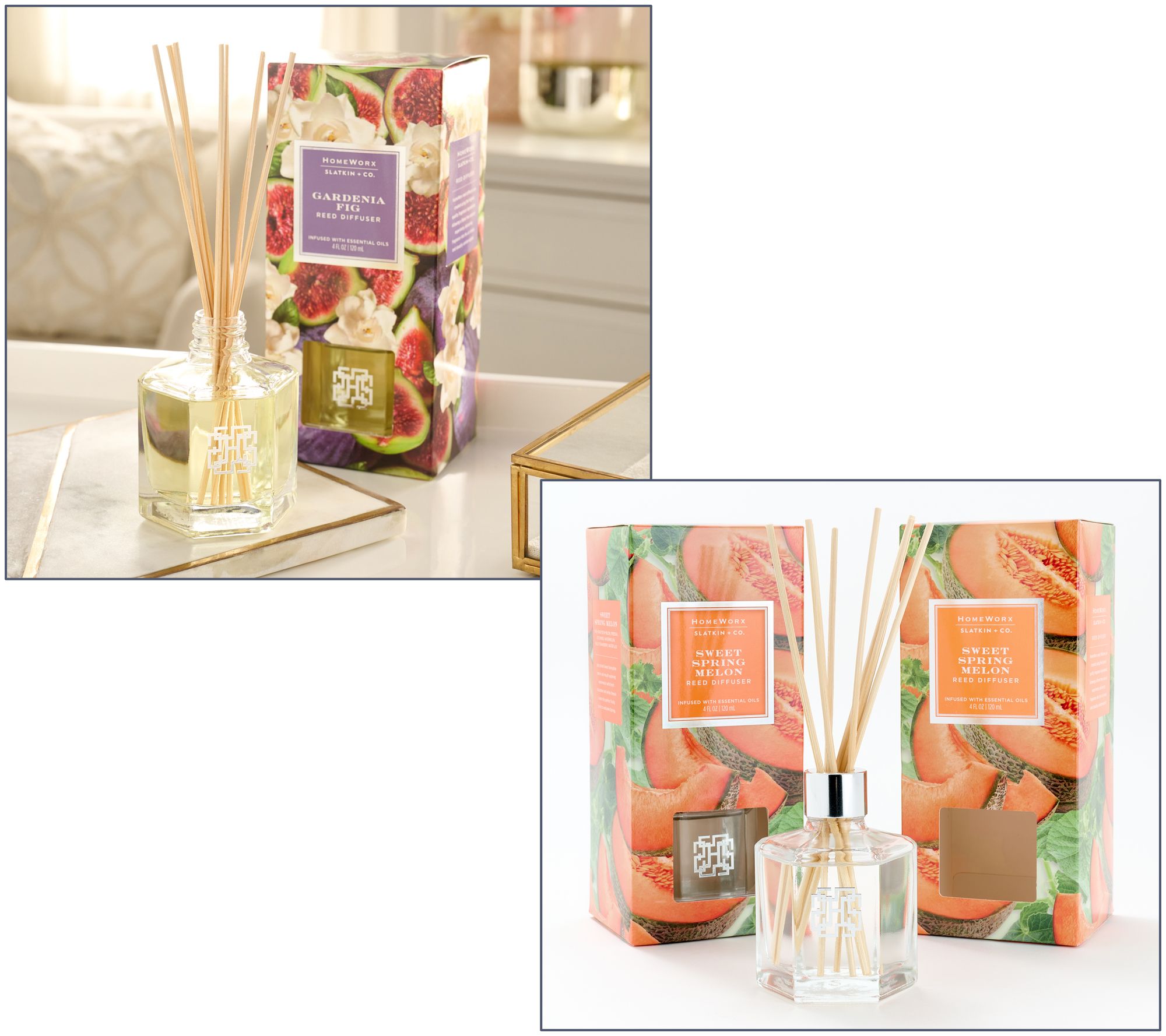 HomeWorx by Slatkin + Co. S/2 Spring Favorites Reed Diffusers - QVC.com