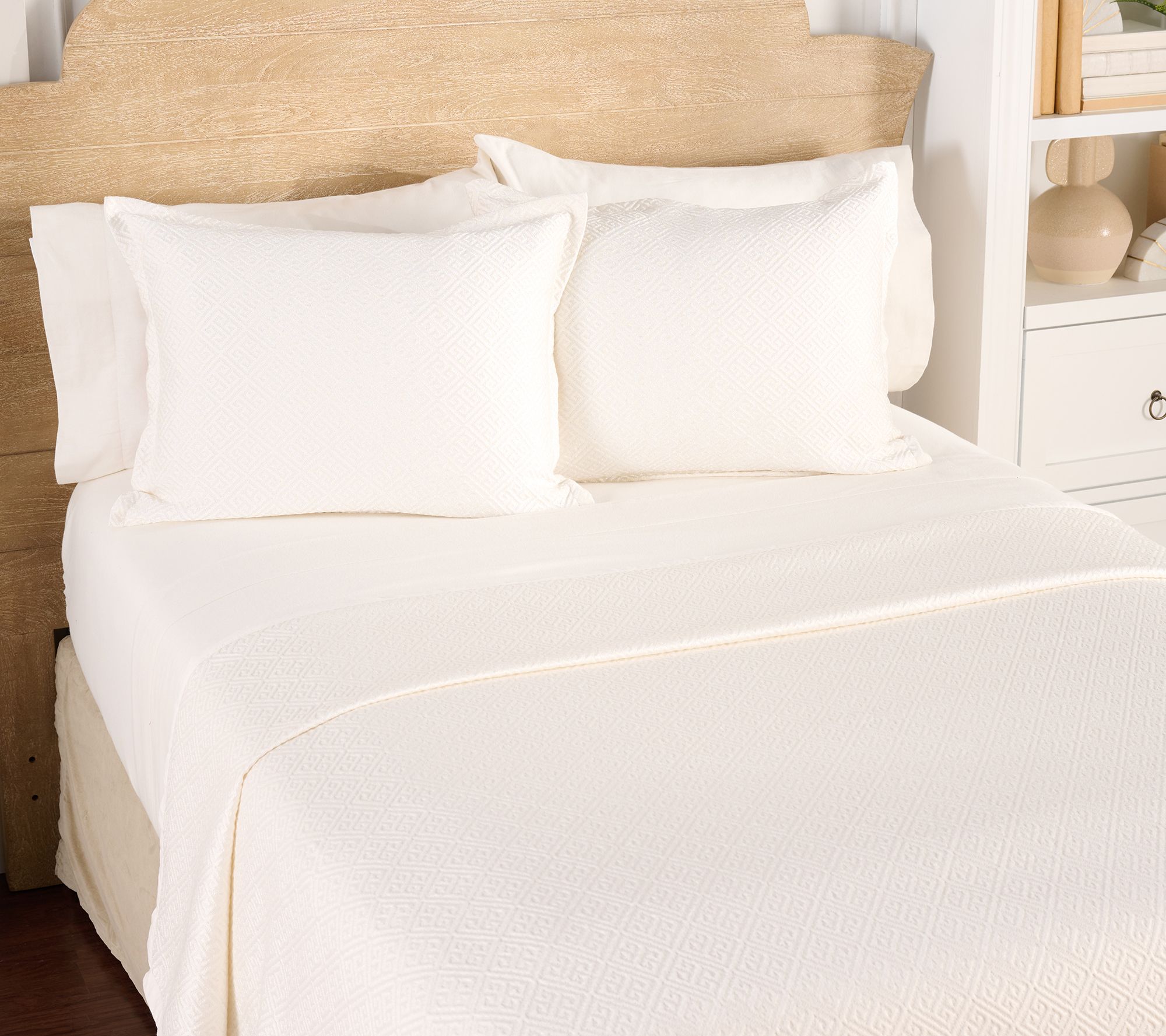 Hotel du Cobb Matelasse Coverlet Set by Dennis Basso - Full - QVC.com