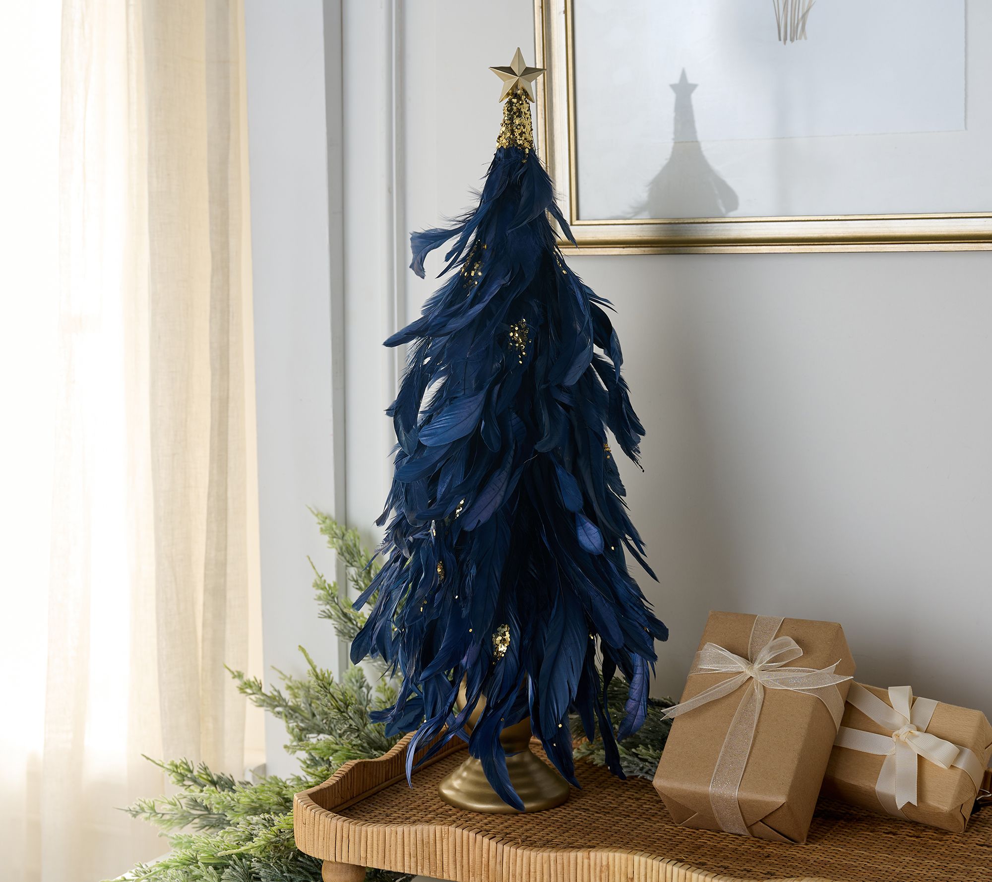 Fierce Home 24" Tabletop Feather Tree - QVC.com