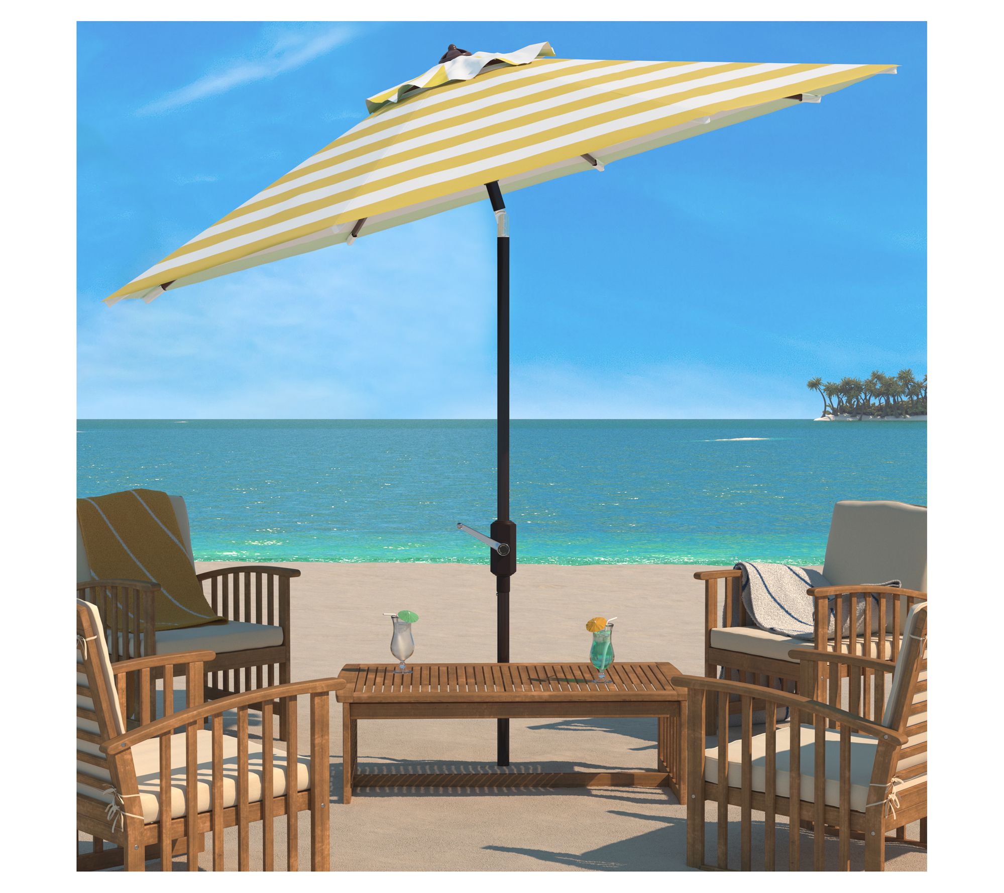 Iris Fashion Line 11' Round Umbrella by Valerie - QVC.com