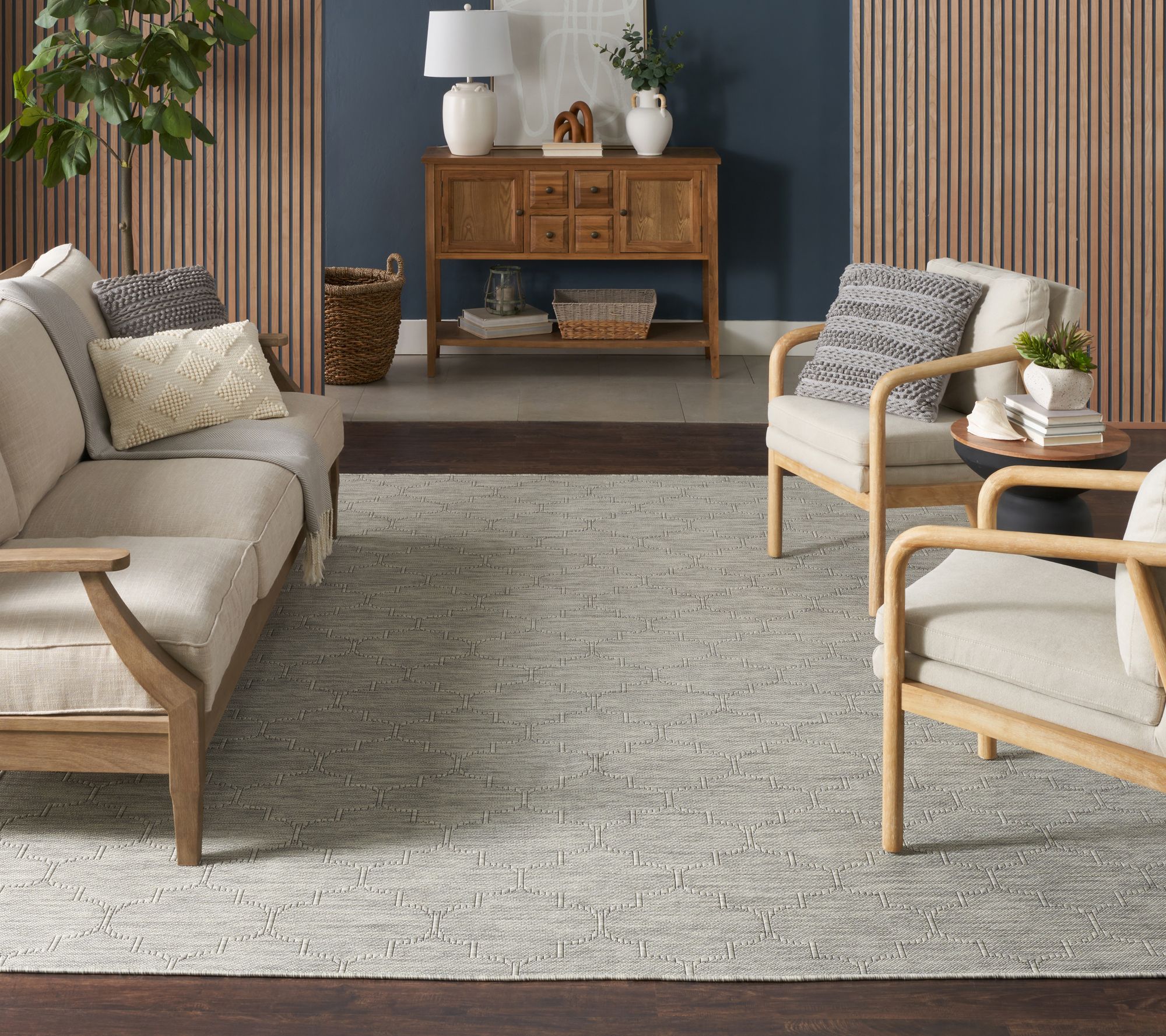 Nourison Home Washable Textured Indoor/Outdoor 8' x 10' Rug - QVC.com