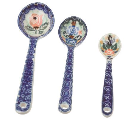 PolishStoneware Signature "Seaside Medley Set of 3 Spoons - QVC.com