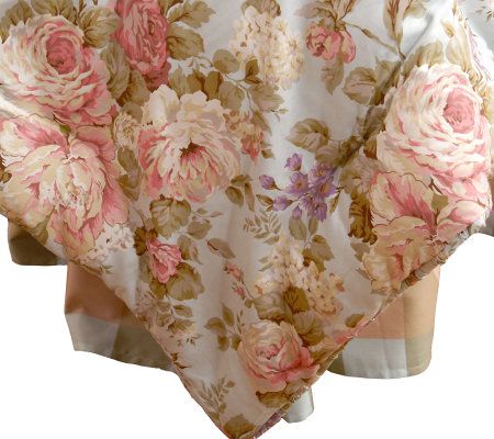 King Size Cottage Rose Comforter Set by Valerie - QVC.com
