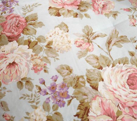 King Size Cottage Rose Comforter Set by Valerie - QVC.com