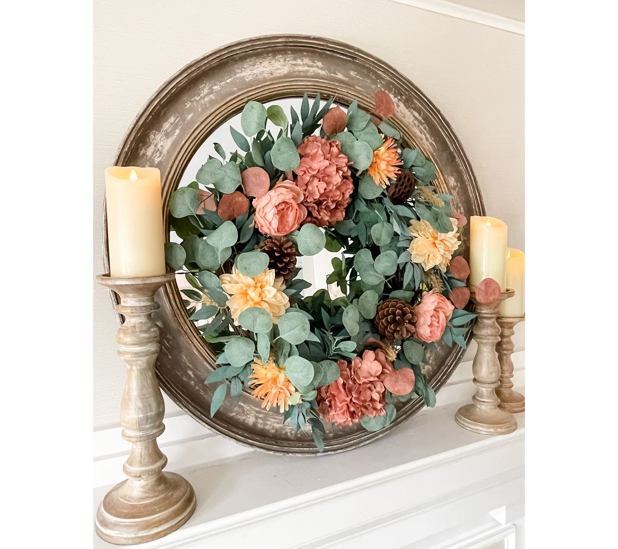 "As Is" Simply Harvest Set of 3 Wooden Pillars by Janine Graff - QVC.com