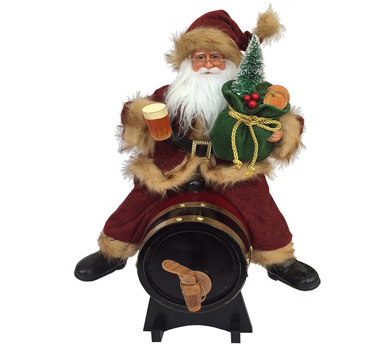 Beer Barrel Santa by Santa's Workshop - QVC.com