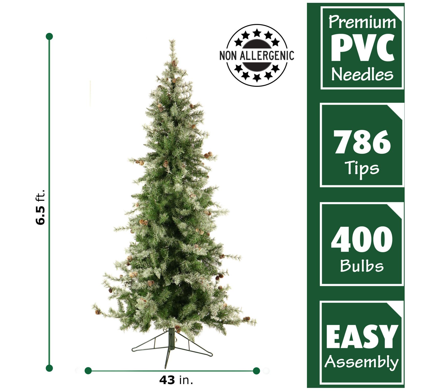 Fraser Hill Farm 6.5' Buffalo Fir LED Slim Chritmas Tree - QVC.com