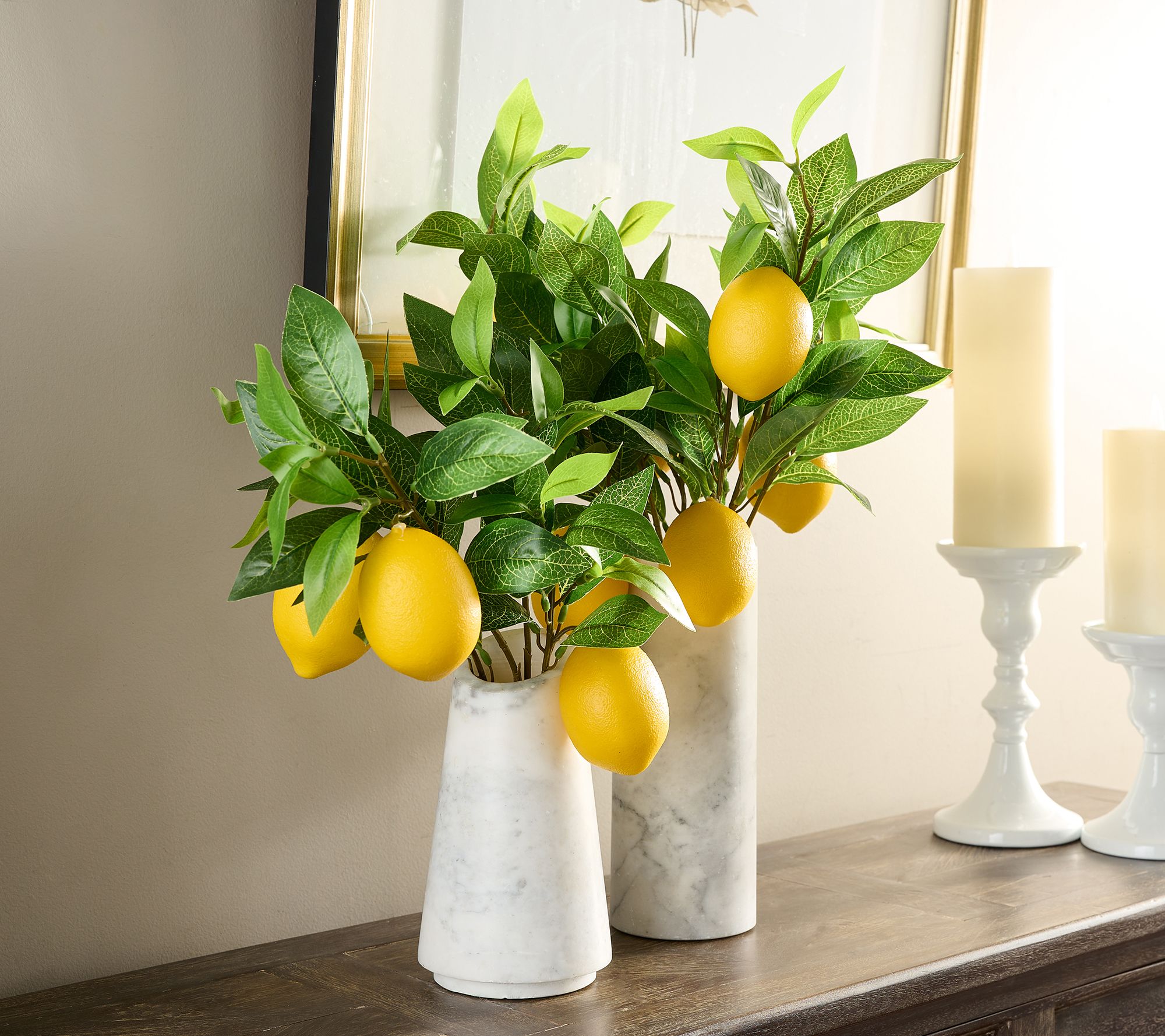 Hotel du Cobb by Dennis Basso Set of 3 Lemon Greenery Picks - QVC.com