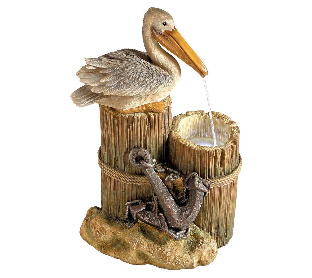 Design Toscano Pelicans Seashore Roost LED Garden Fountain - QVC.com
