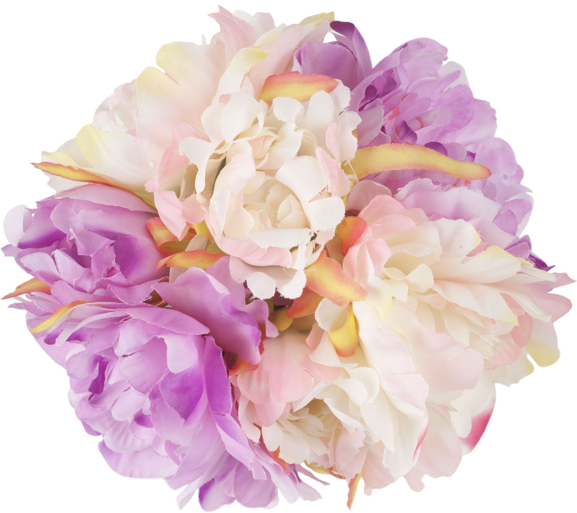 Pink Peony Floral Arrangement with Glass Vase by Pure Garden - QVC.com