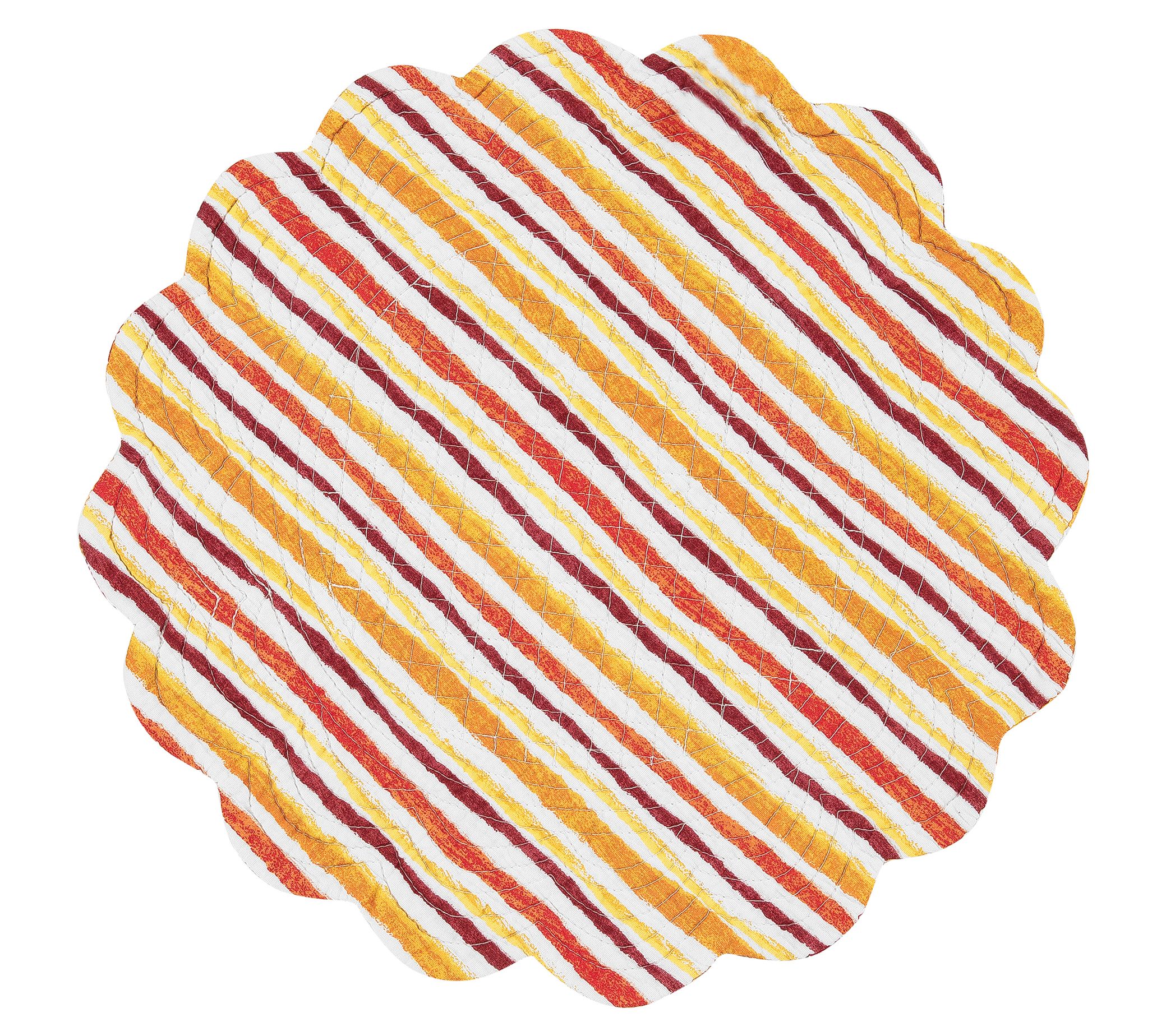 17" Cordelia Round Placemat Set 6 by Valerie - QVC.com