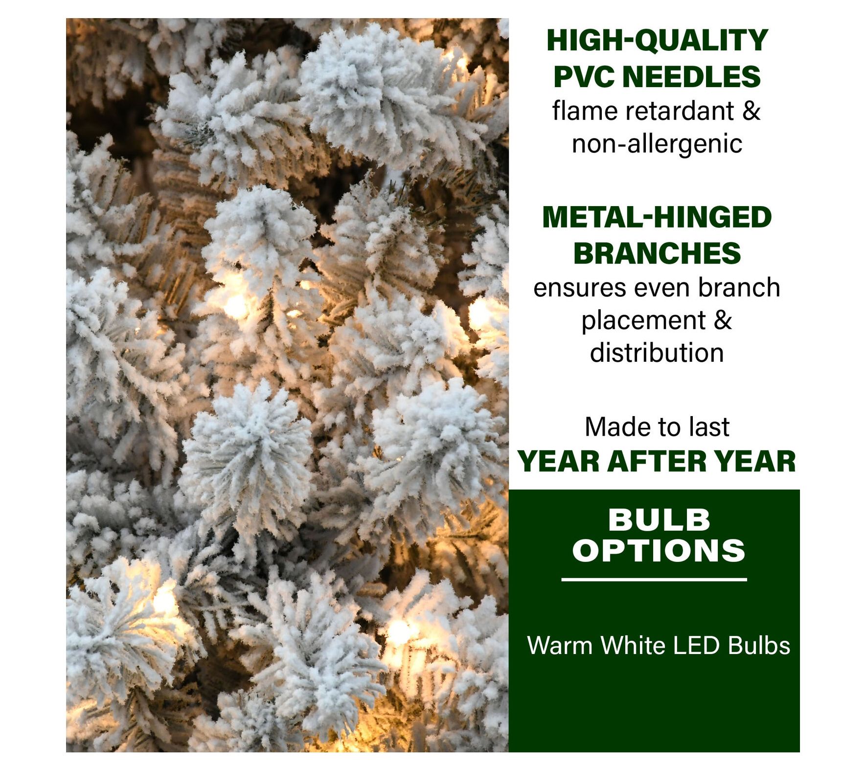 Fraser Hill Farm 6.5' Flocked Winter Snow Pinehristmas Tree - QVC.com