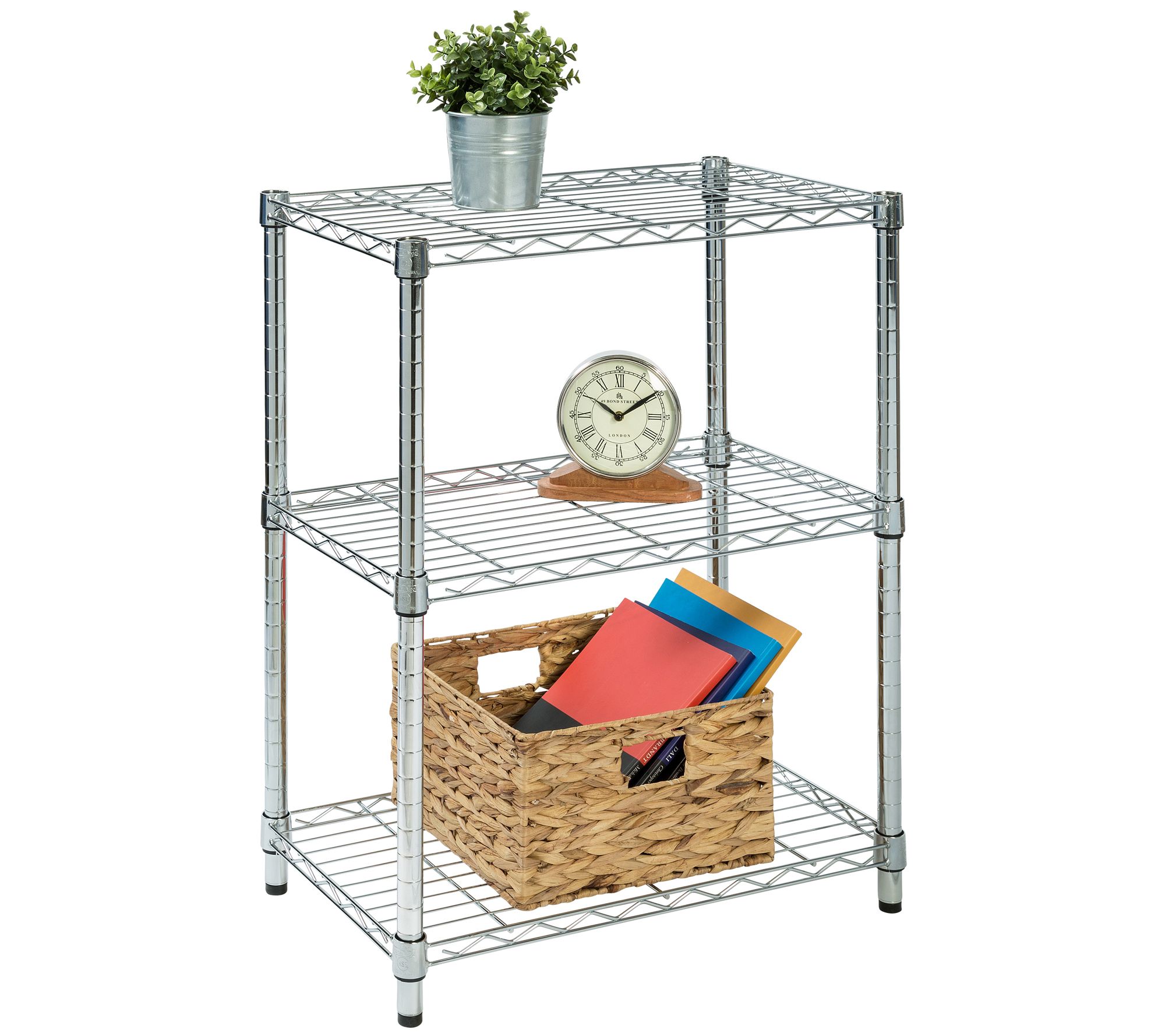 Honey-Can-Do 3-Tier Chrome Steel Adjustable Shelving Unit - QVC.com
