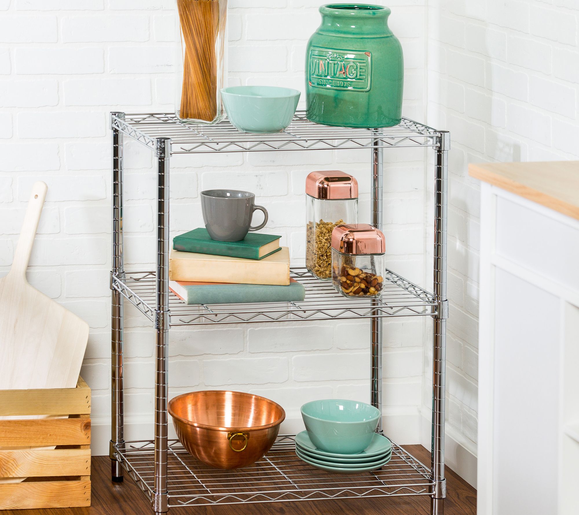 Honey-Can-Do 3-Tier Chrome Steel Adjustable Shelving Unit - QVC.com