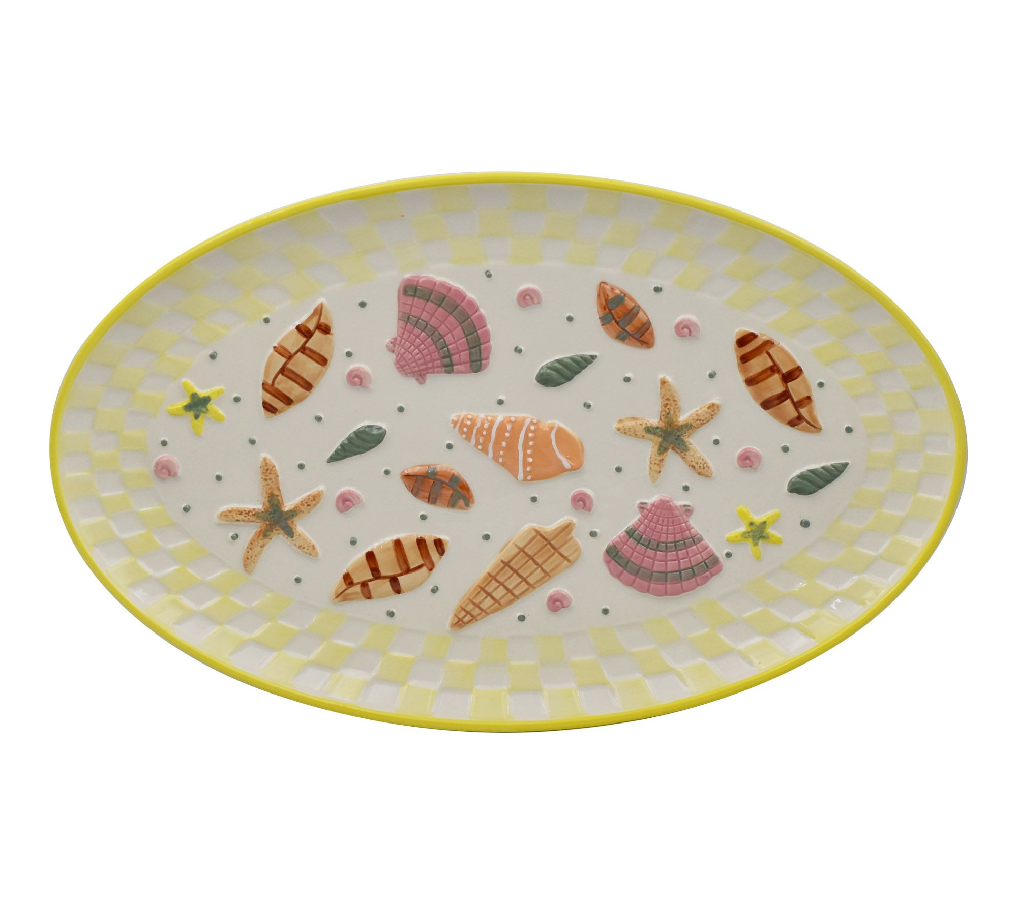 "As Is" Temp-tations Nostalgic Summer Shells 16" Platter - QVC.com