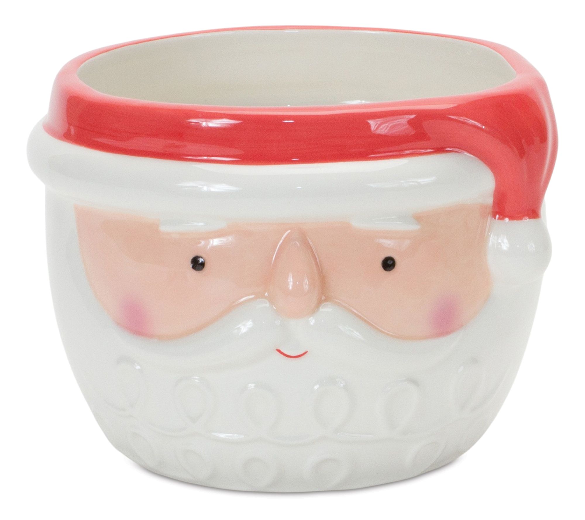 Melrose Ceramic Santa Planter (Set of 2) - QVC.com