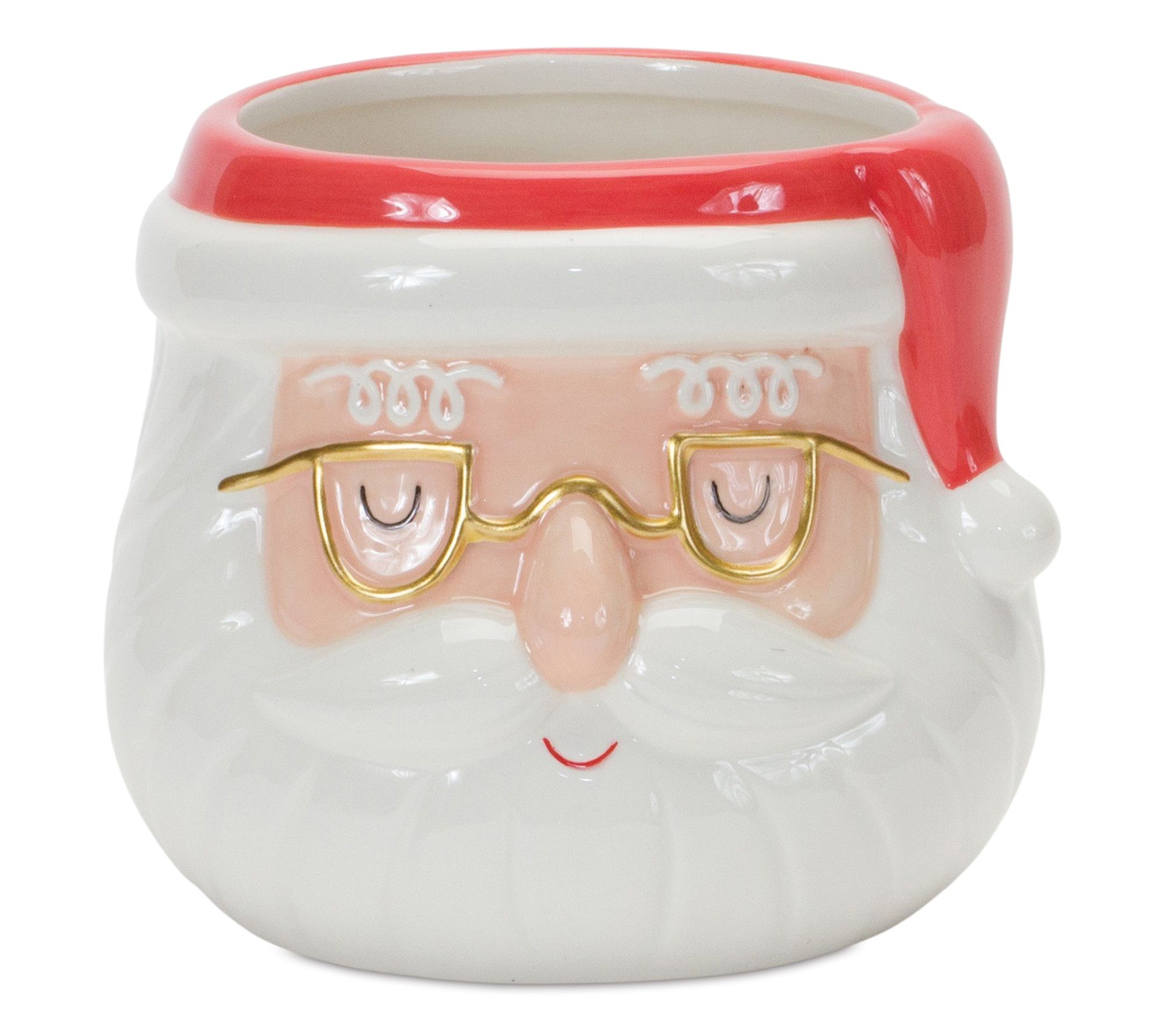 Melrose Ceramic Santa Planter (Set of 2) - QVC.com