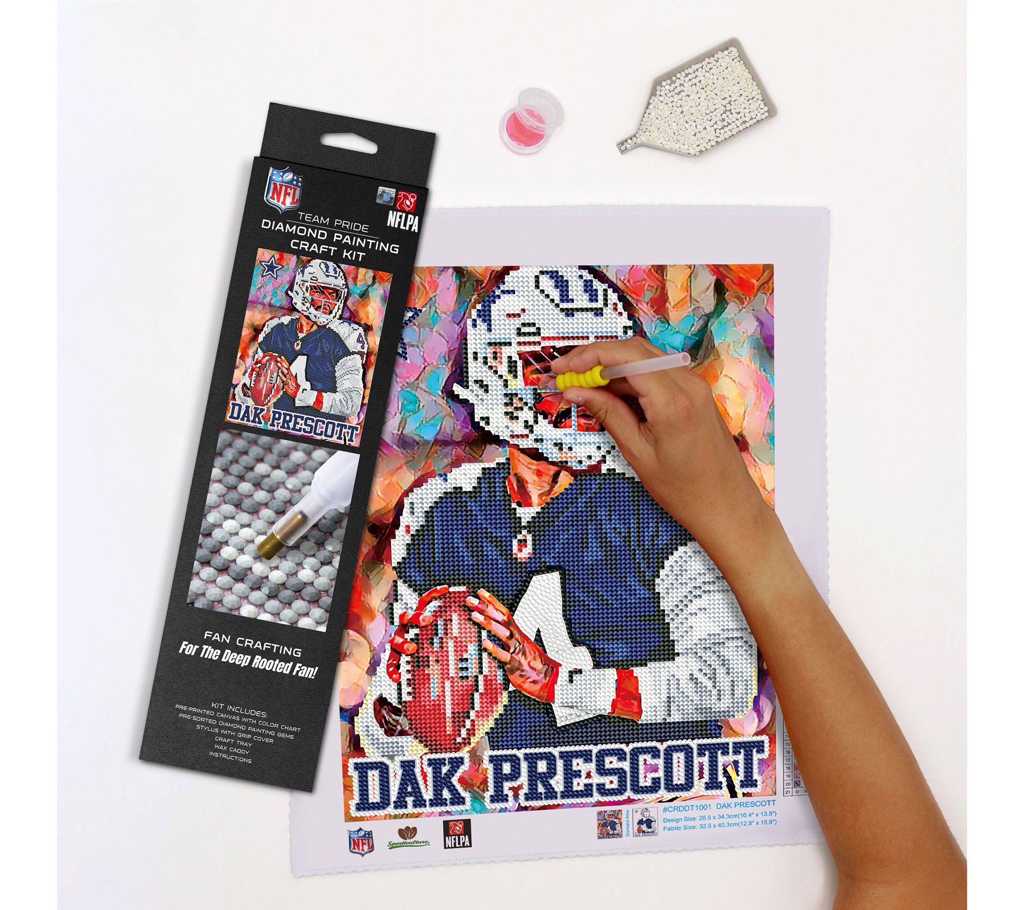 SPORTICULTURE Dallas Cowboys Dak Prescott Painting Craft Kit - QVC.com
