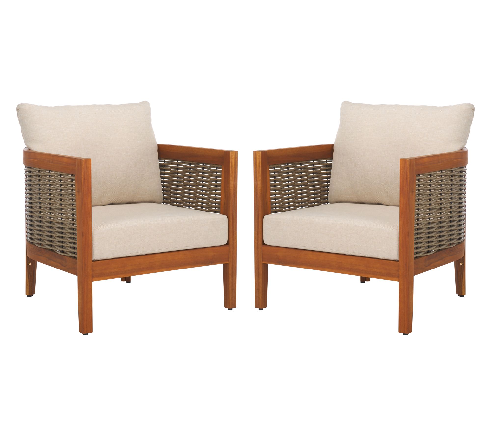 Safavieh Set of 2 Amanda Chairs - QVC.com