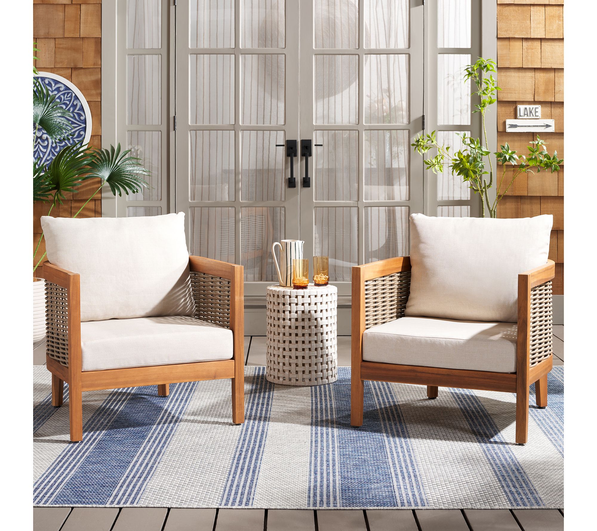 Safavieh Set of 2 Amanda Chairs - QVC.com