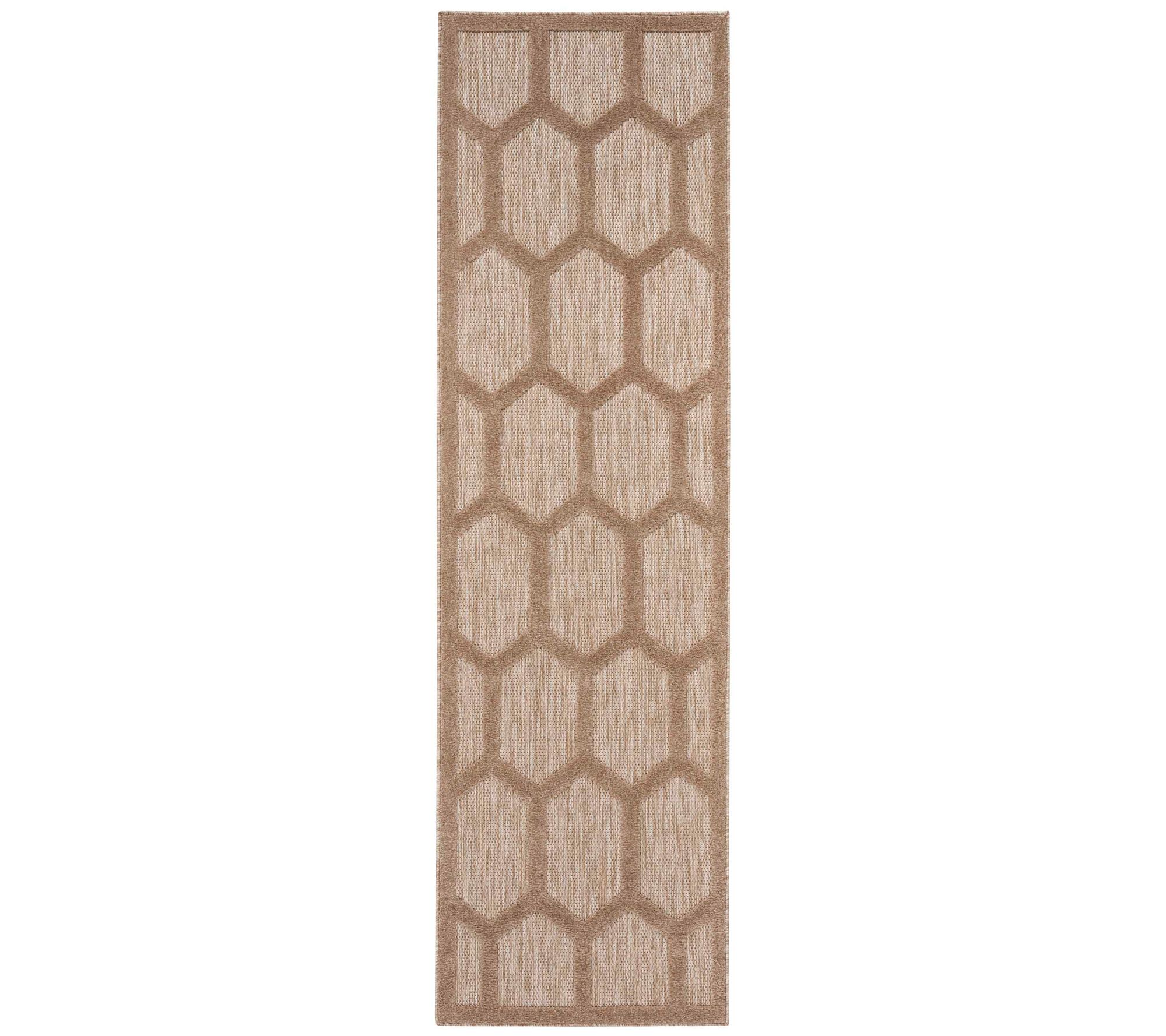 Nourison 2'x7' Honeycomb Indoor/Outdoor Runner - QVC.com