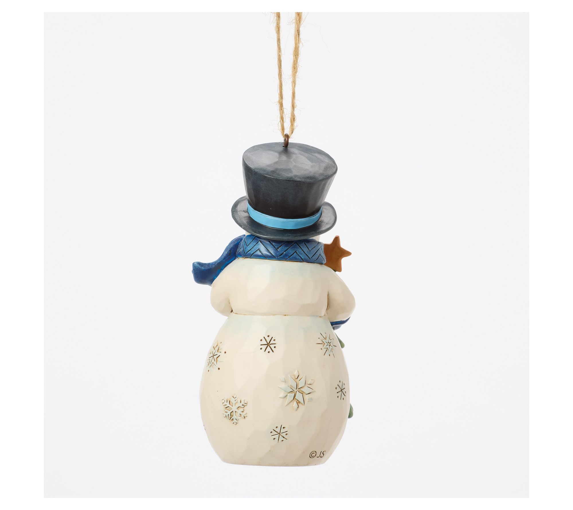 Jim Shore Heartwood Creek Snowman with Tree Ornament 4.375in - QVC.com