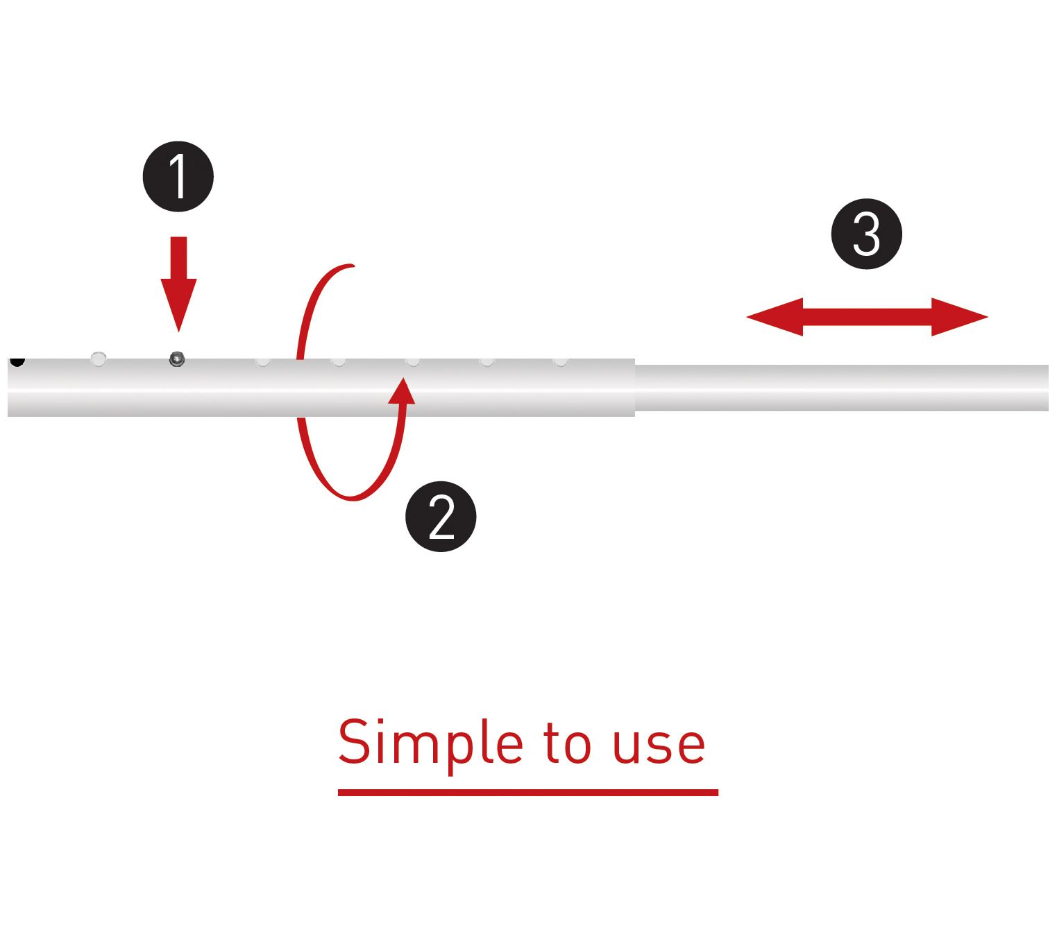 48" Adjustable Door Knob and Sliding Door WhiteSecurity Bar - QVC.com
